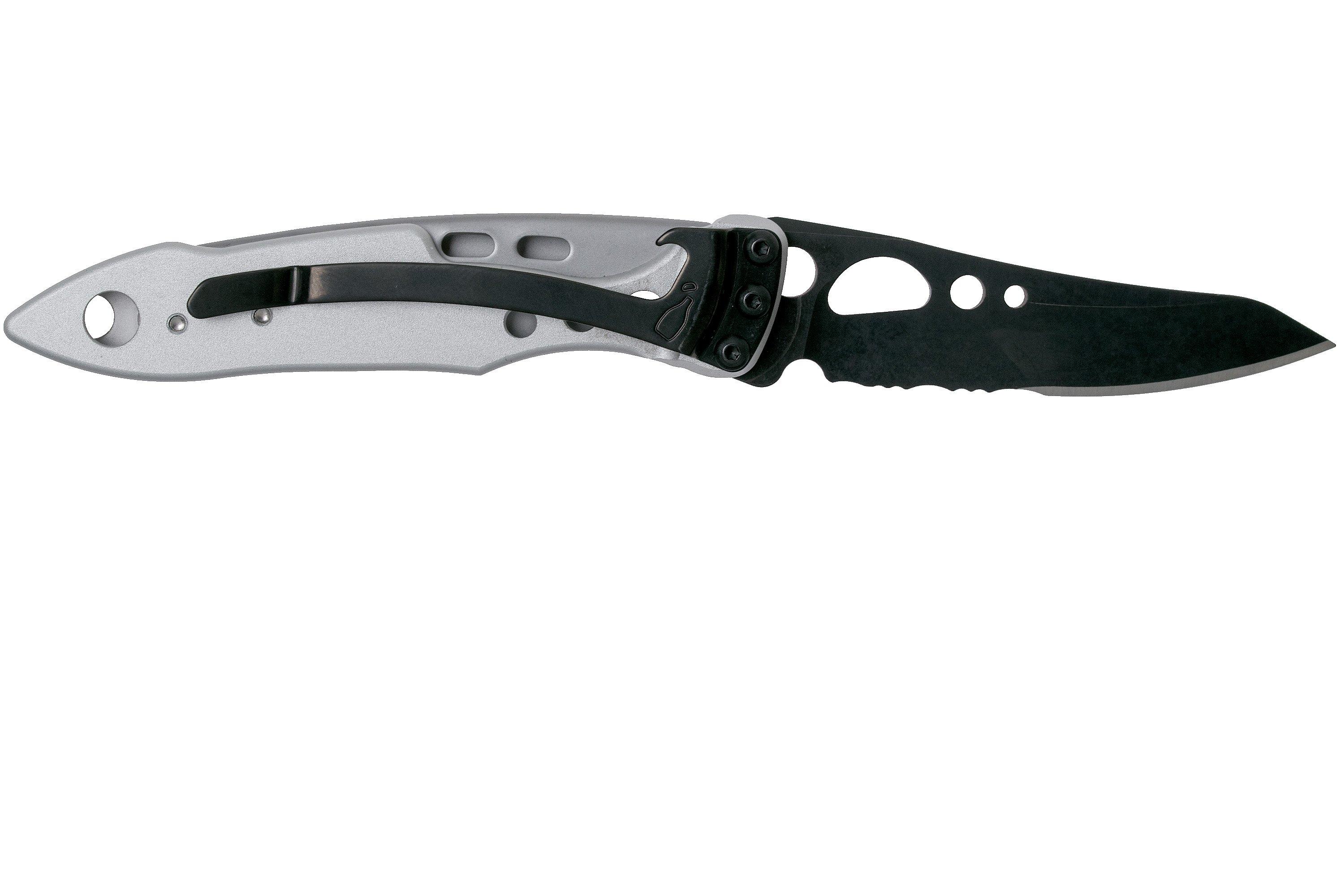 Leatherman Skeletool Knife KBx Black & Silver pocket knife partially ...
