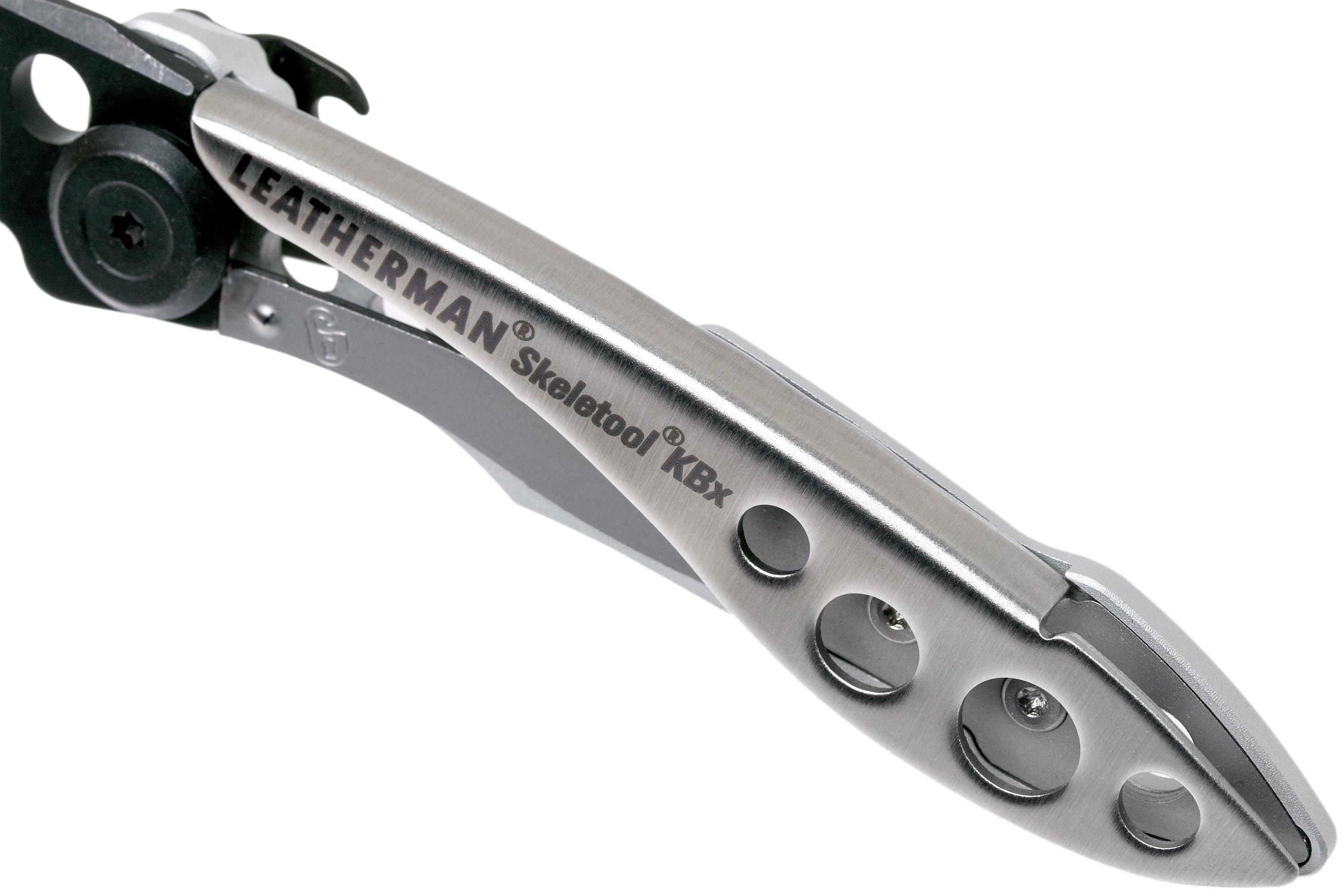 Leatherman Skeletool Knife KBx Black & Silver pocket knife partially ...