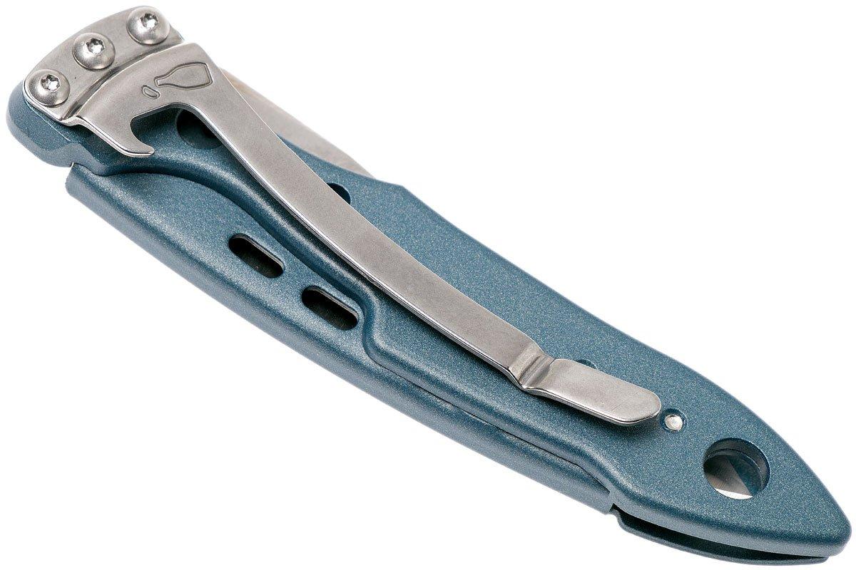 Leatherman Skeletool Knife KBx partially serrated pocket knife, Denim ...