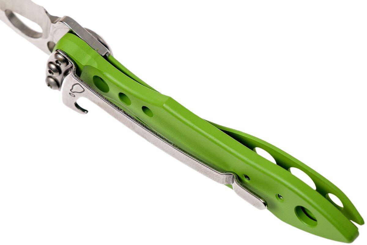 Leatherman Skeletool Knife KBx partially serrated pocket knife, Green ...