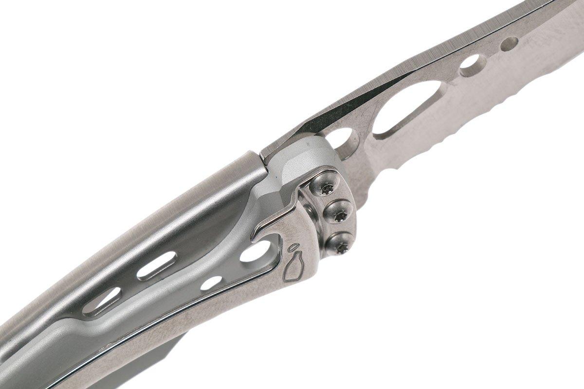 Leatherman Skeletool Knife KBx partially serrated pocket knife, silver ...