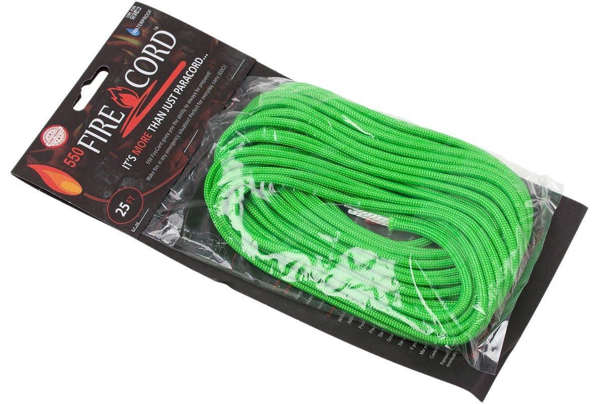 Live Fire Firecord 550 Paracord 25ft, Safety Green | Advantageously ...