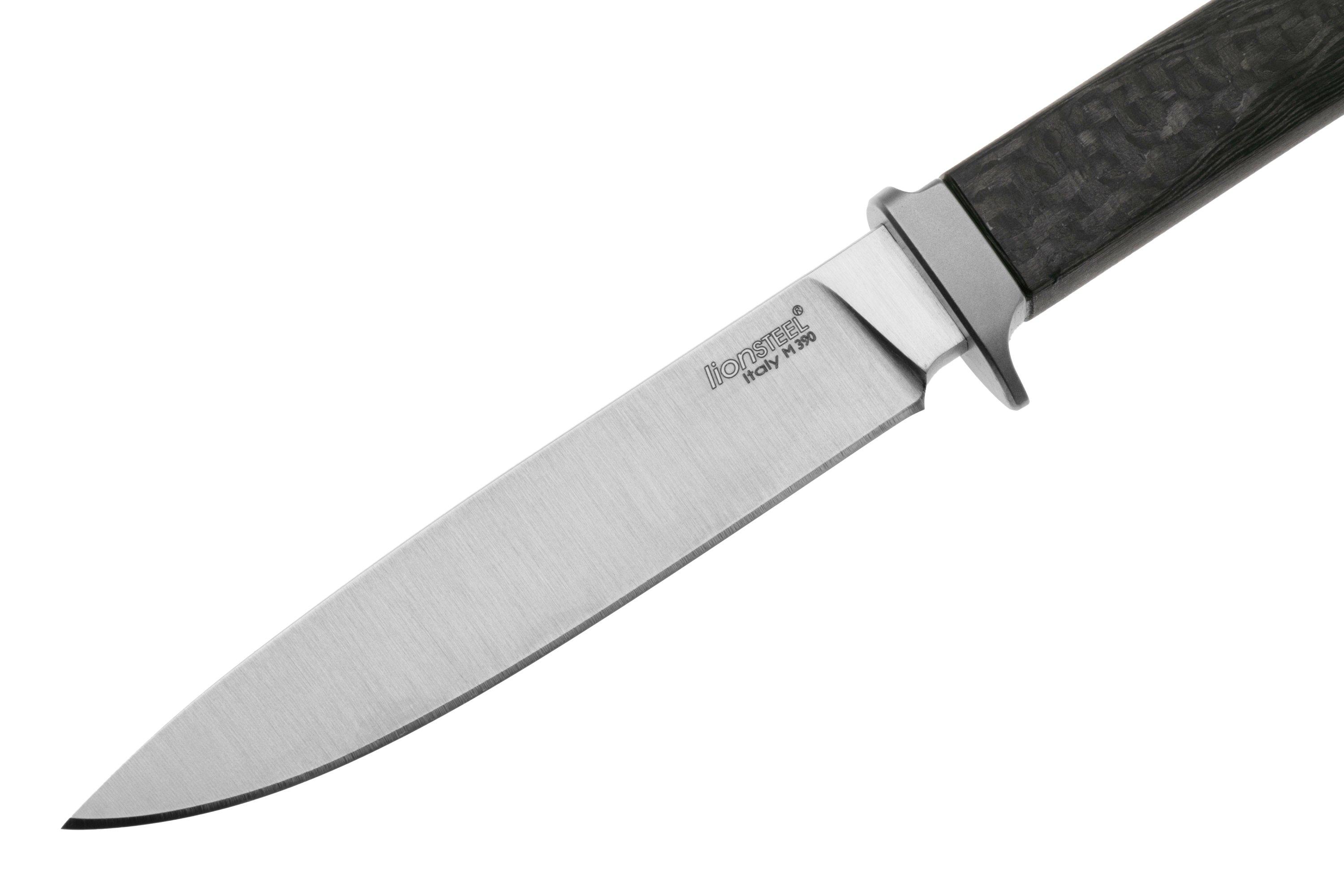 LionSteel Ago AG1-CF Carbon Fiber, Titanium Guard, Feststehende Messer ...