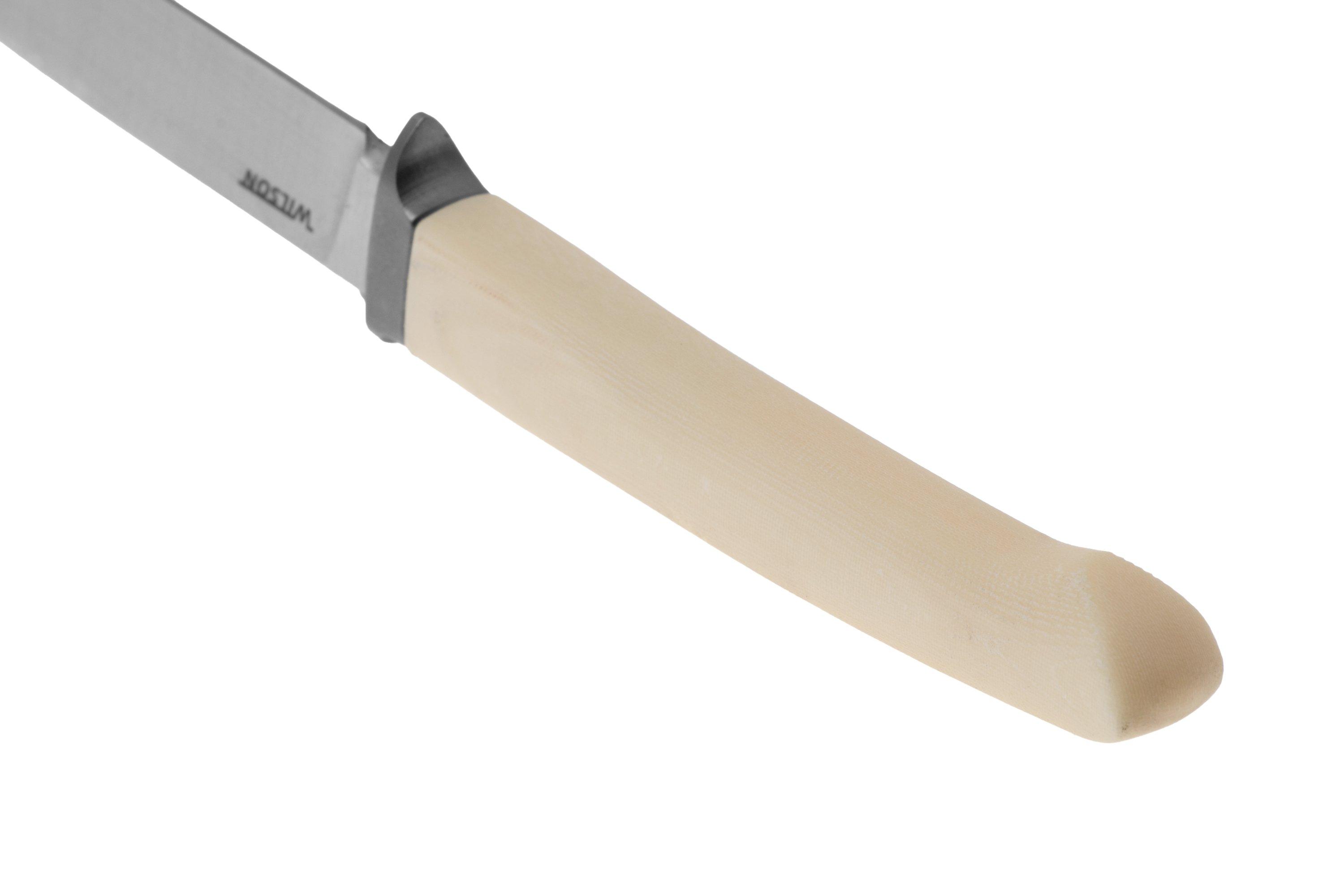 LionSteel Ago AG1-MW White Micarta, Titanium Guard, vaststaand mes ...