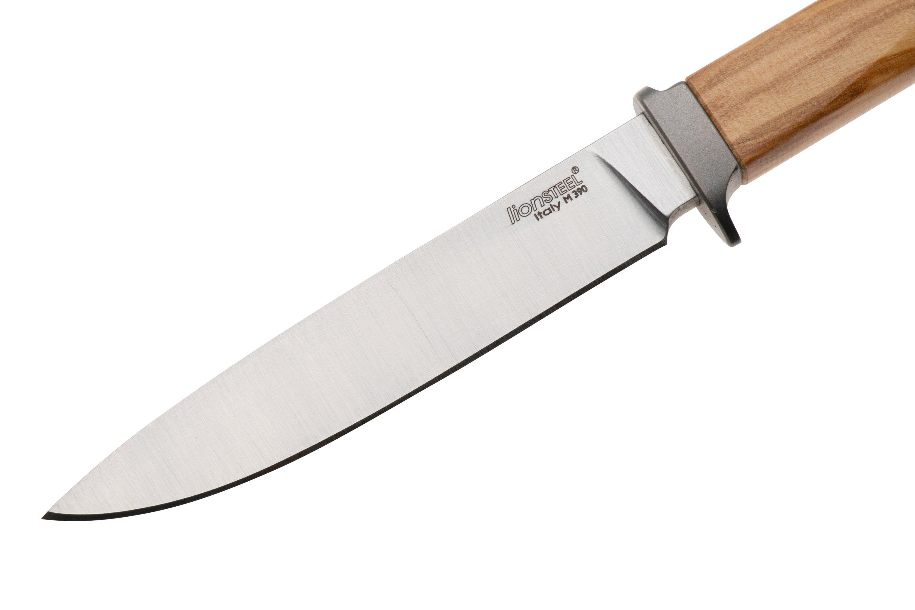 LionSteel Ago AG1-UL Olive Wood, Titanium Guard, Feststehende Messer ...