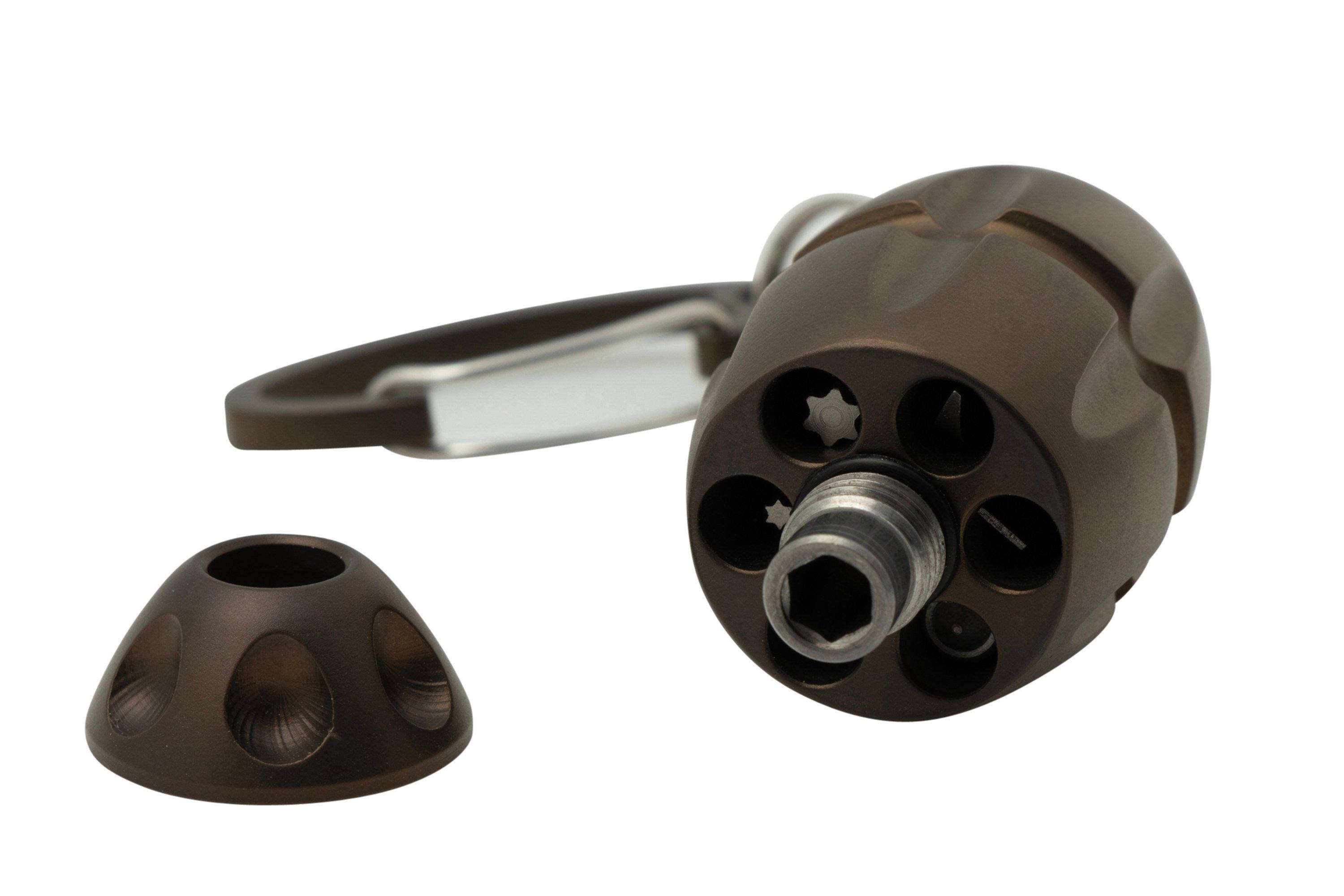 LionSteel Eggie Bronze Titanium EG-BR keychain bit set and multi-tool ...