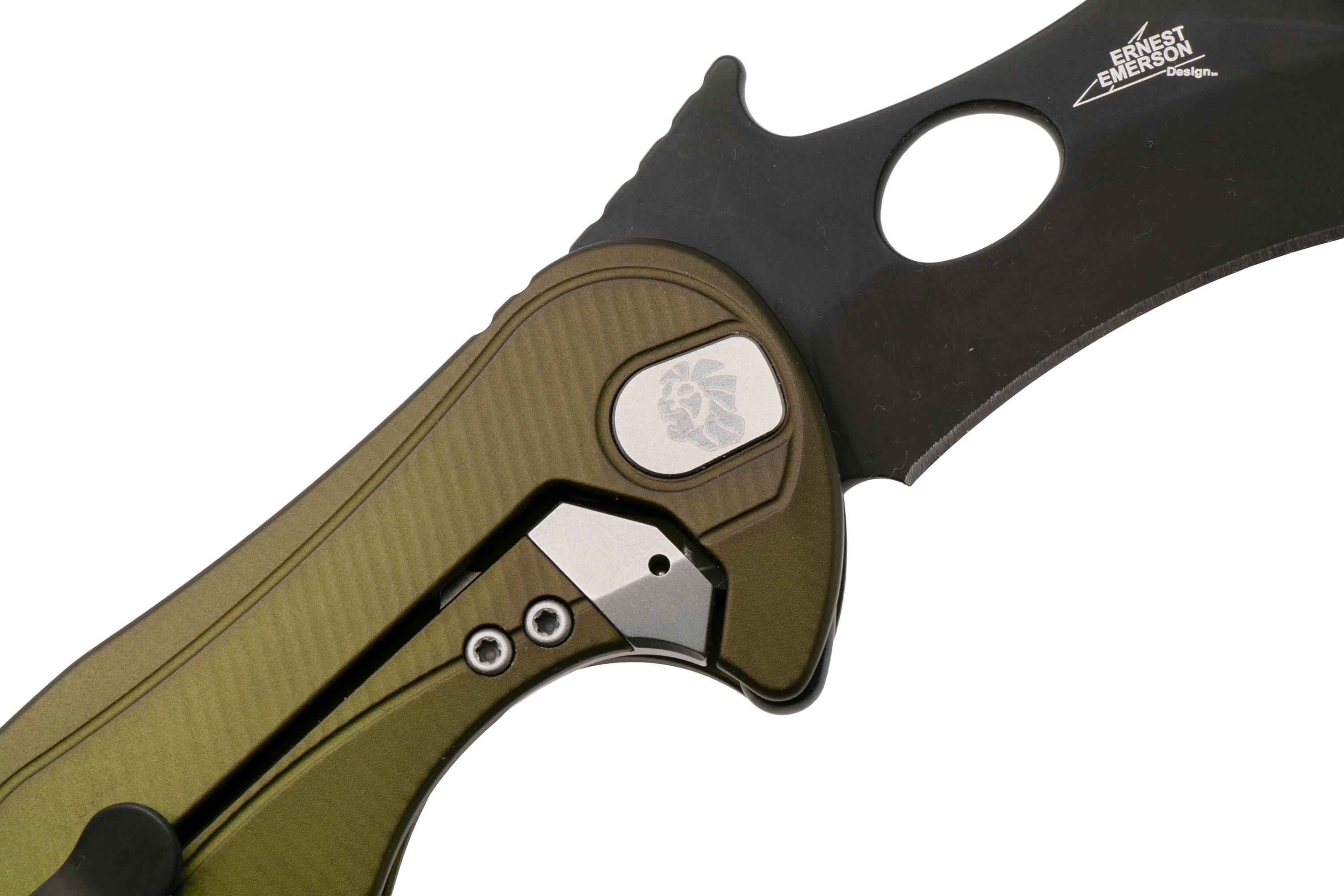 LionSteel L.E.One Mid LE2-GB, Old Black M390, Green Aluminum, Karambit ...