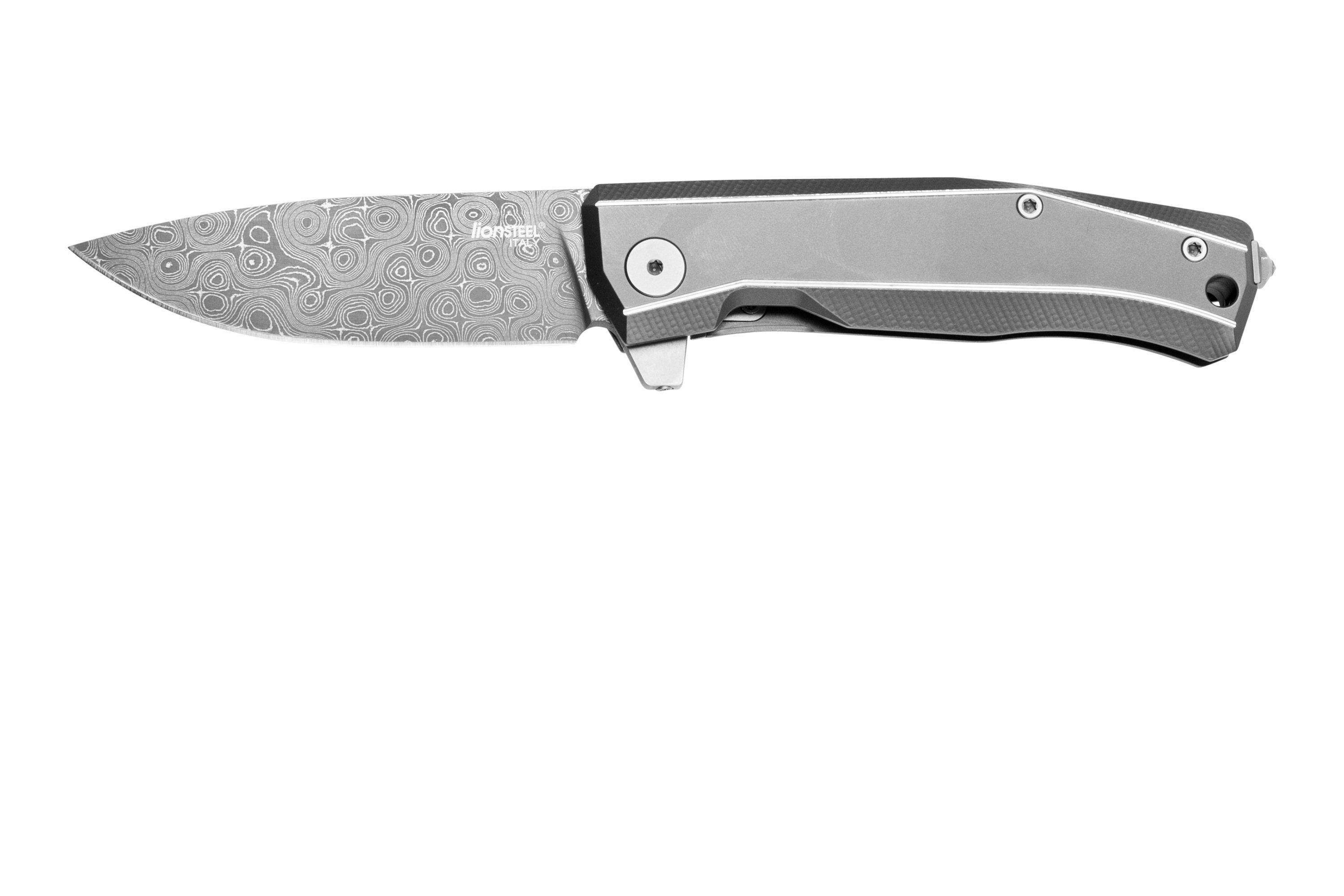 LionSteel Myto Damascus, Titan grau MT01D-GY Taschenmesser, Molletta ...