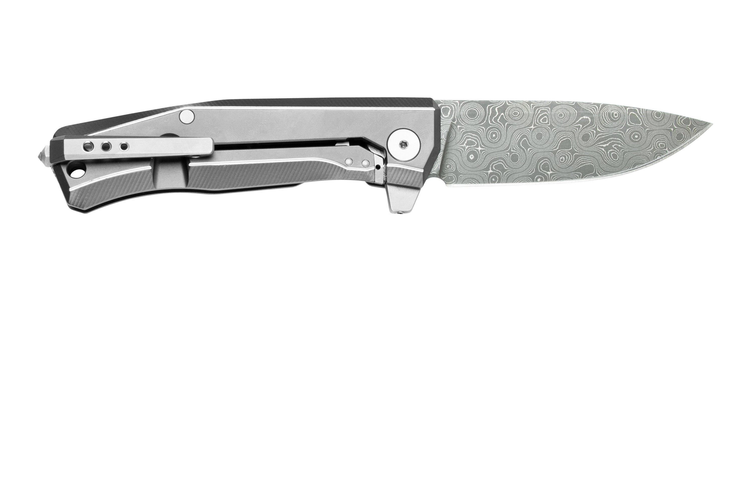 LionSteel Myto Damascus, Titan grau MT01D-GY Taschenmesser, Molletta ...