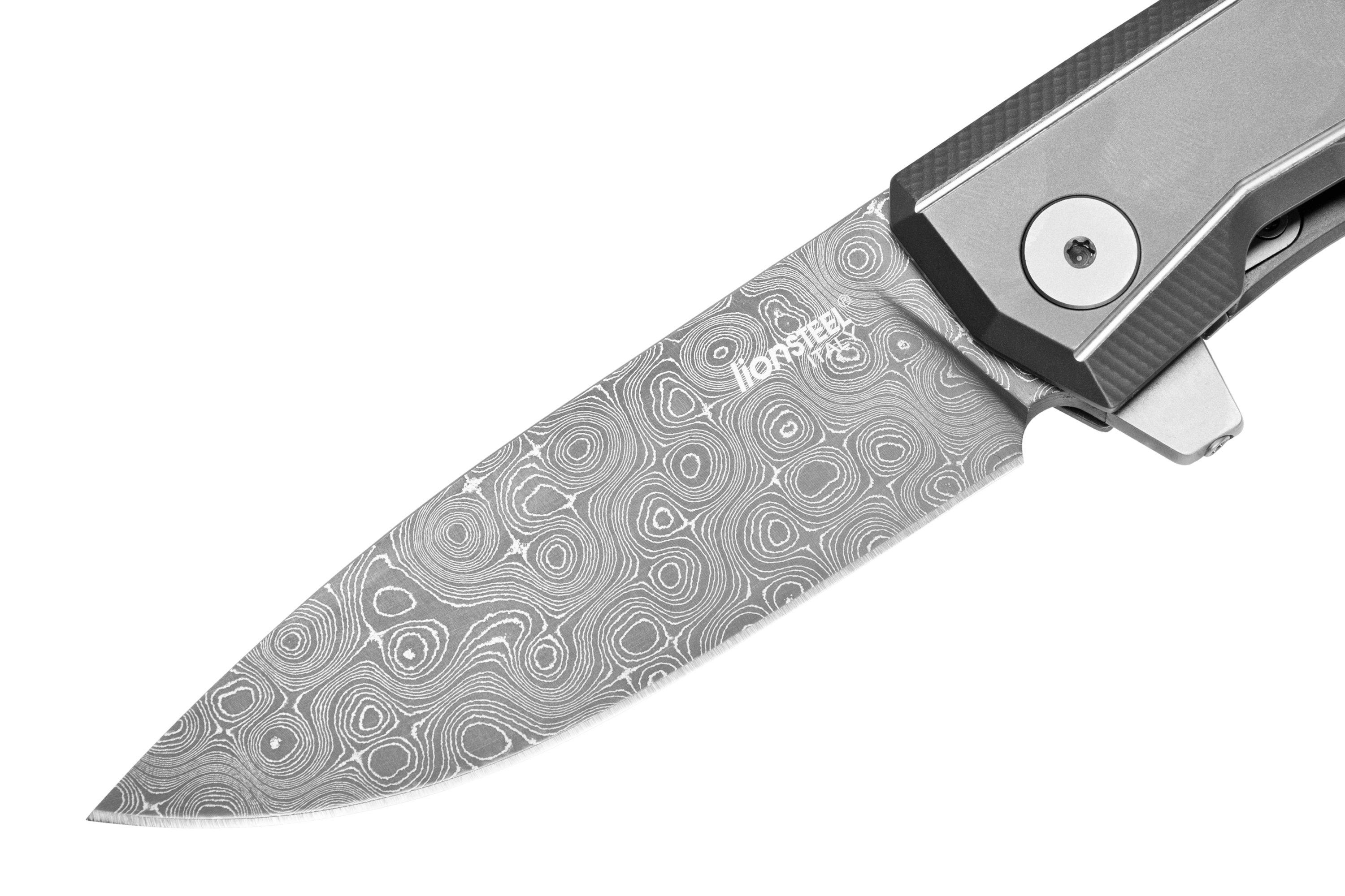 LionSteel Myto Damascus, Titan grau MT01D-GY Taschenmesser, Molletta ...