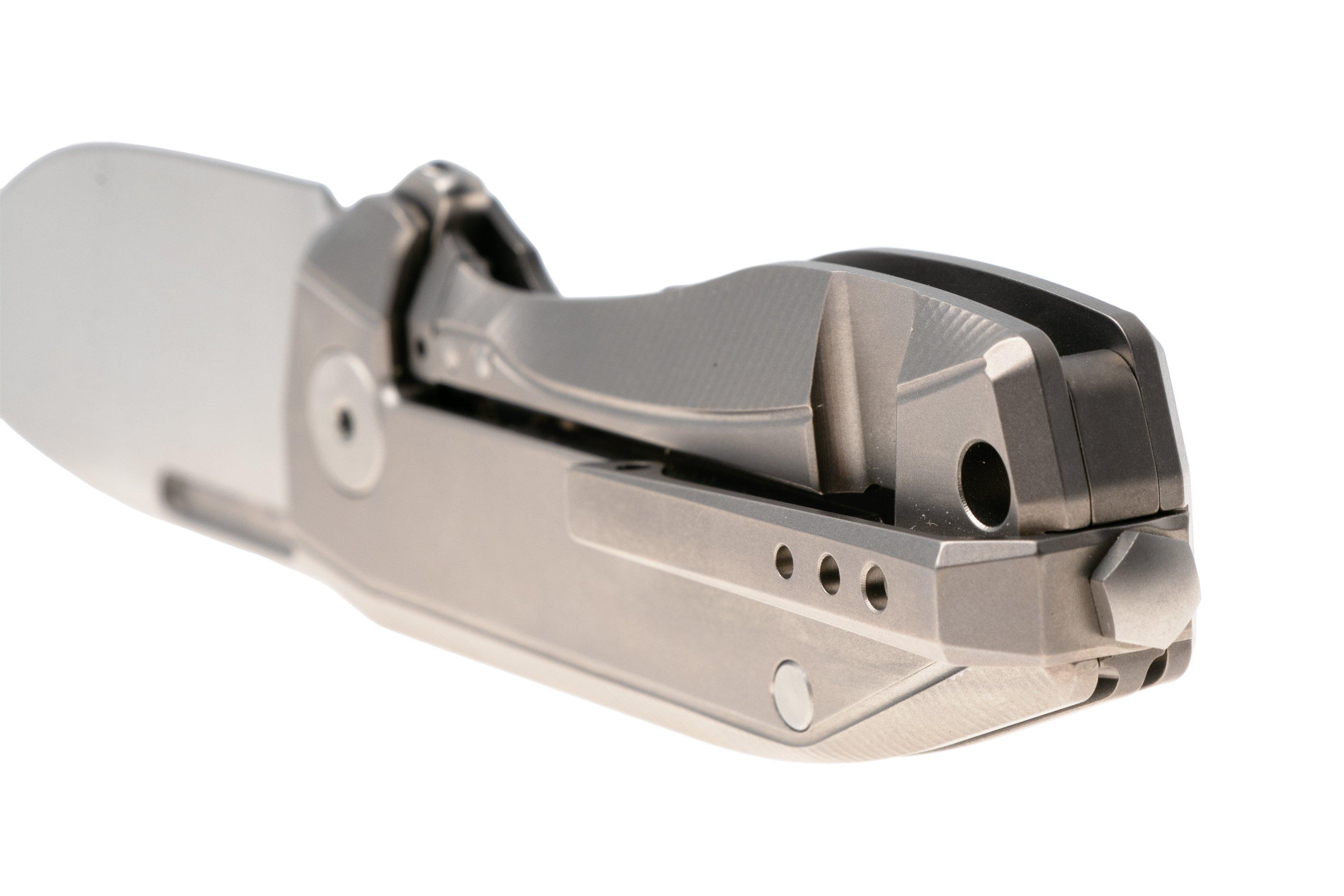 LionSteel Nano NA01-GY Frame Lock, Magnacut, Grey Titanium, pocket ...