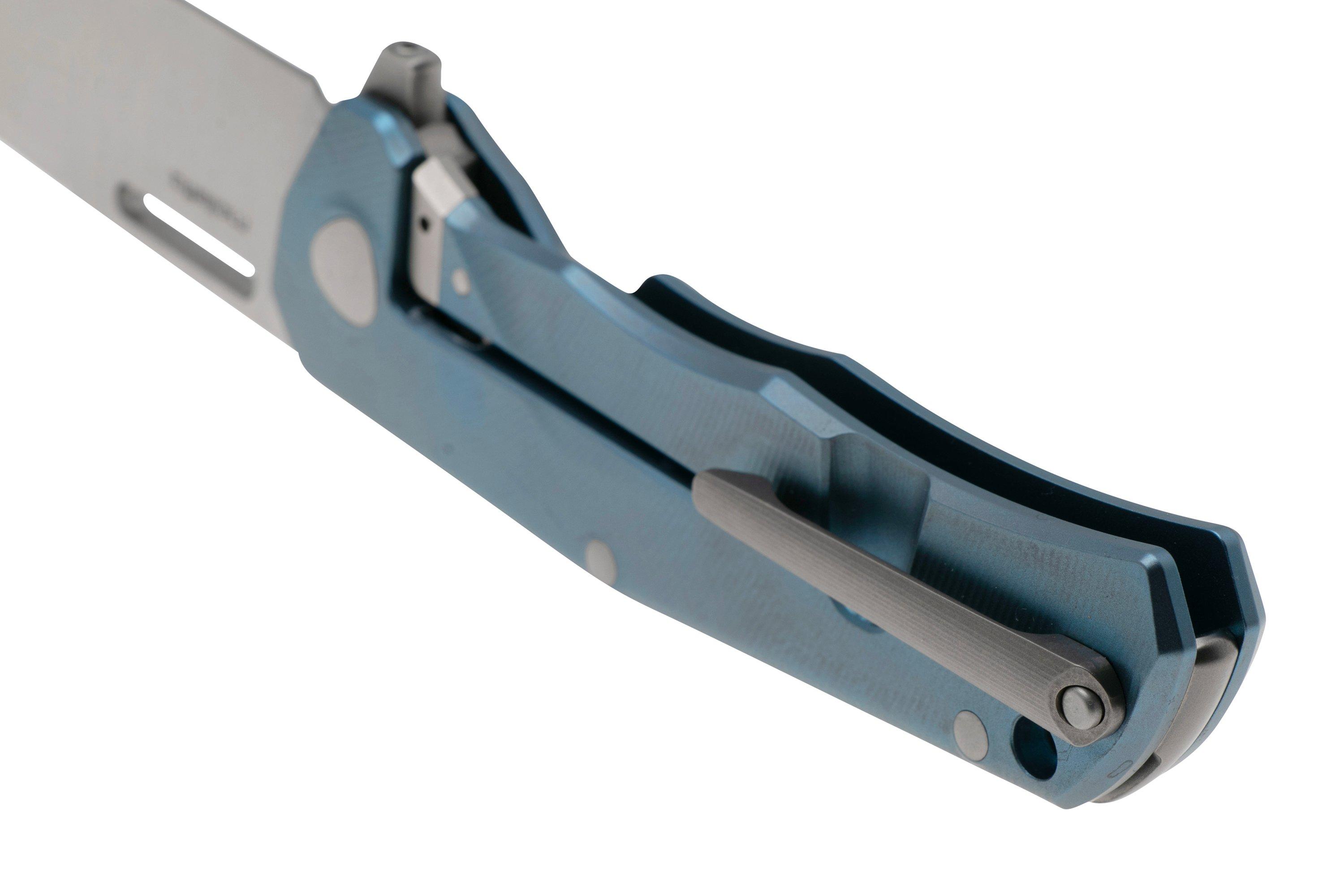 LionSteel Q4ttro, Satin MagnaCut, Blue Titanium Carbon Fiber Inlay ...
