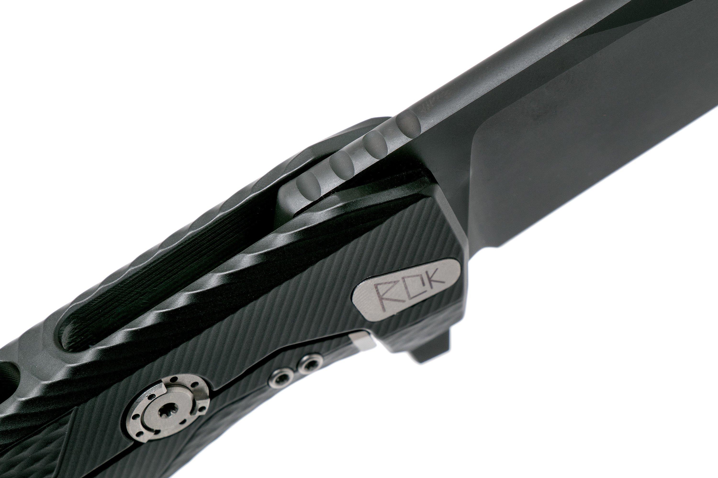 LionSteel ROK Black Black Aluminium ROK A BB pocket knife ...