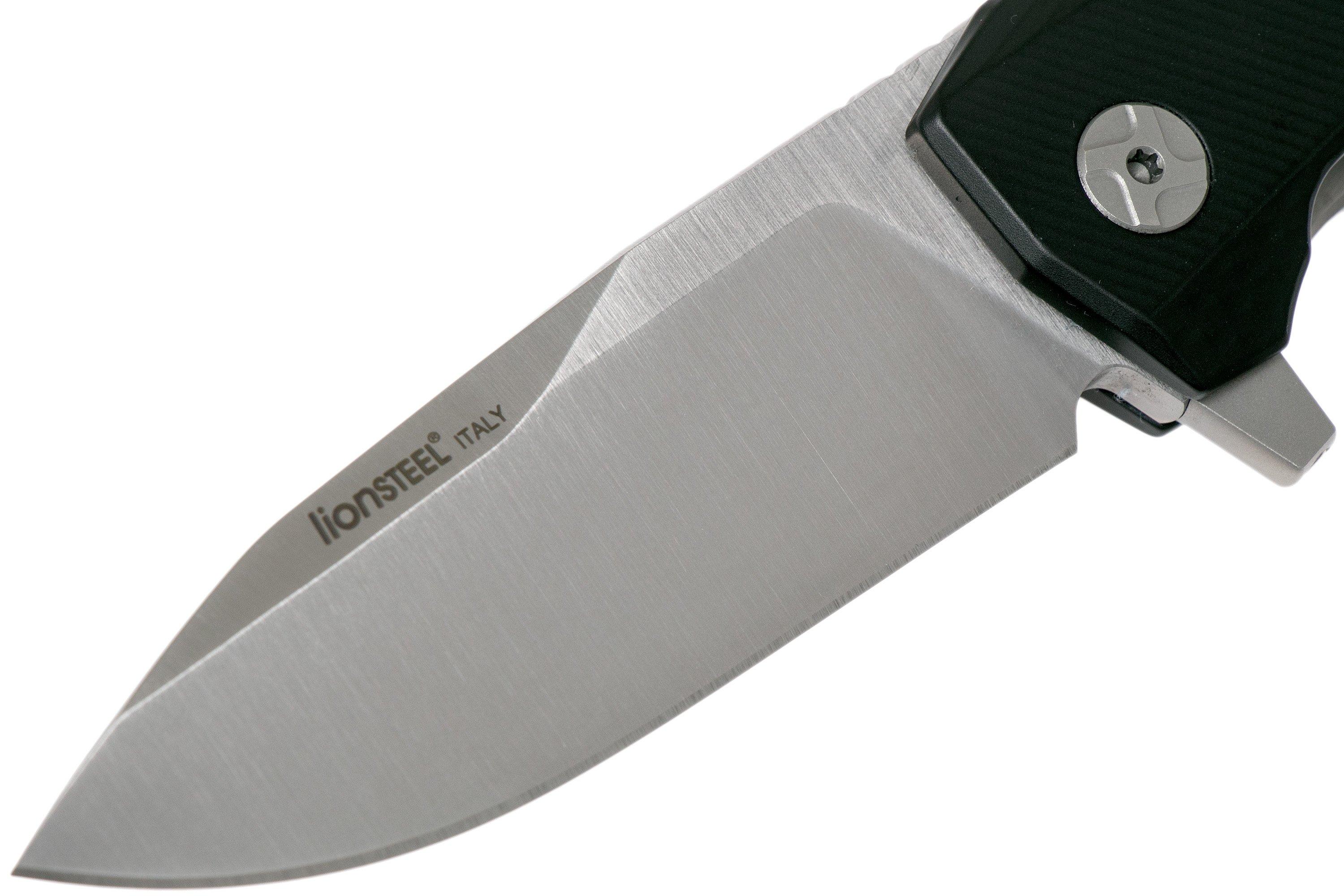 LionSteel ROK Satin Black Aluminium ROK A BS pocket knife ...
