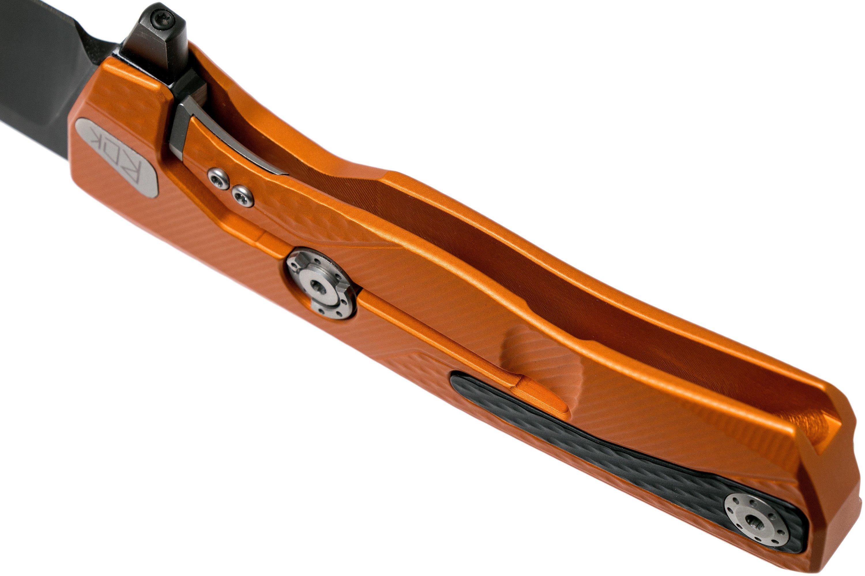 LionSteel ROK Black Orange Aluminium ROK A OB pocket knife ...