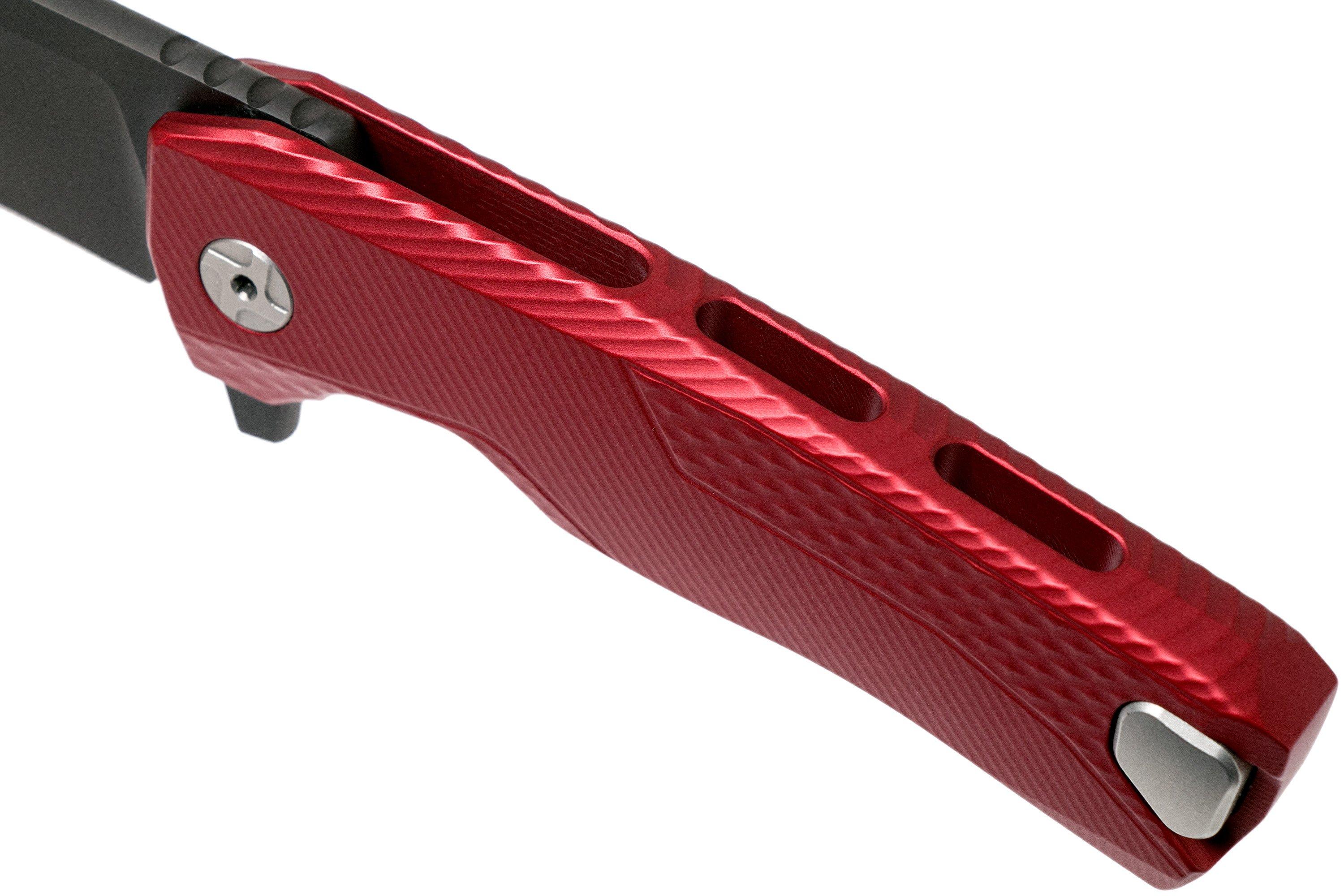 LionSteel ROK Black Red Aluminium ROK A RB pocket knife ...