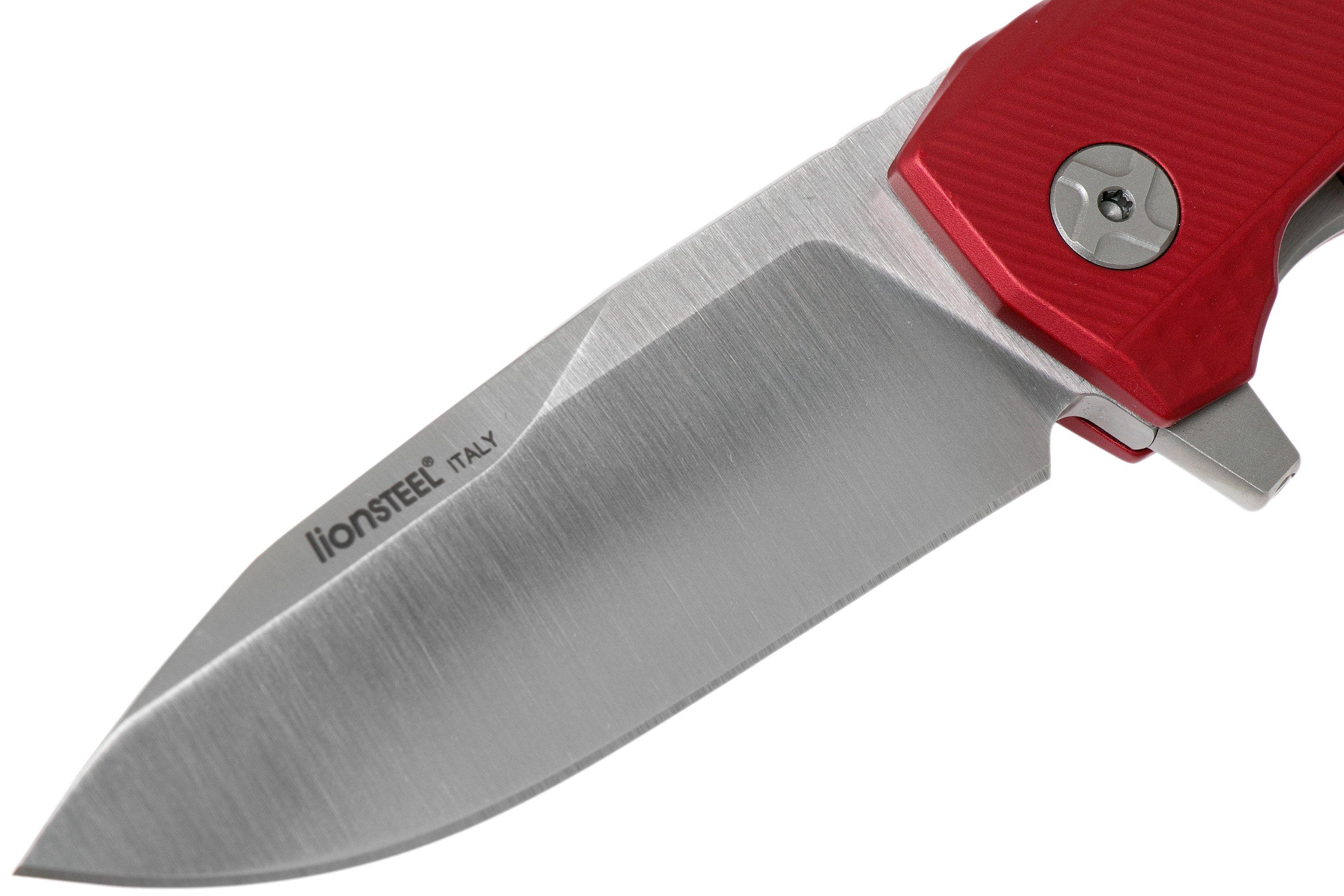 LionSteel ROK Satin Red Aluminium ROK A RS pocket knife ...