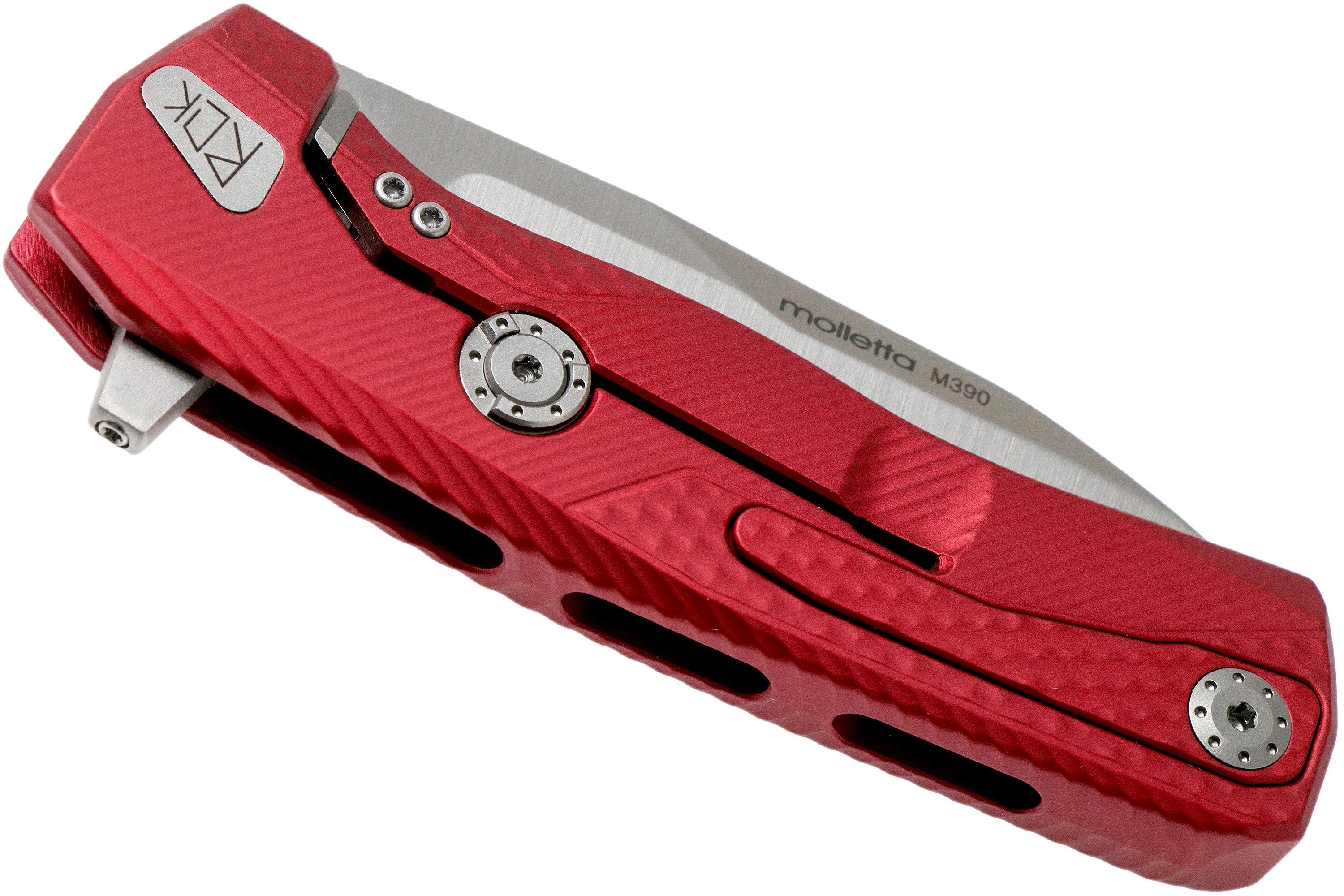 LionSteel ROK Satin Red Aluminium ROK A RS pocket knife ...