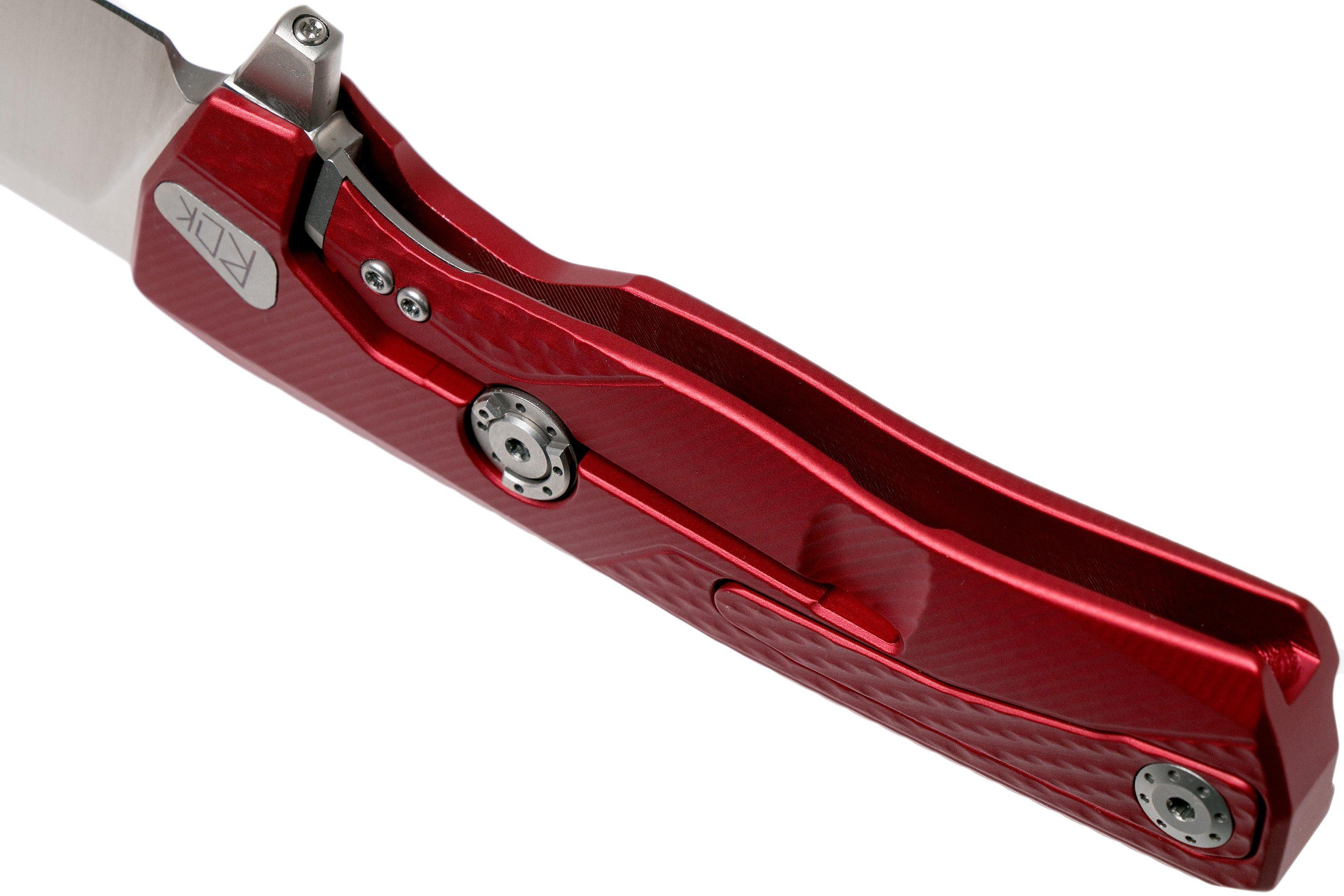 LionSteel ROK Satin Red Aluminium ROK A RS pocket knife ...