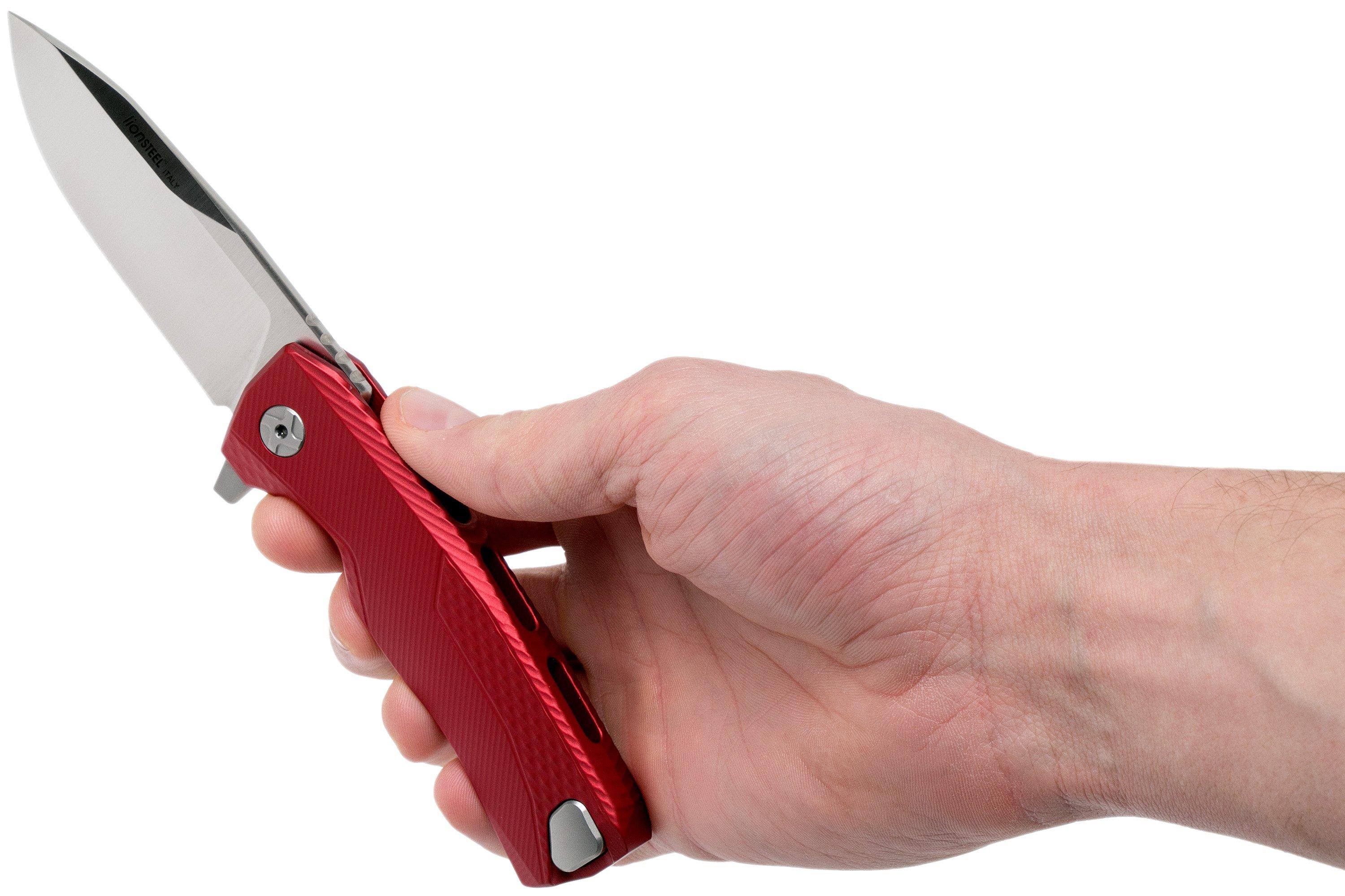 LionSteel ROK Satin Red Aluminium ROK A RS zakmes | Voordelig kopen bij ...