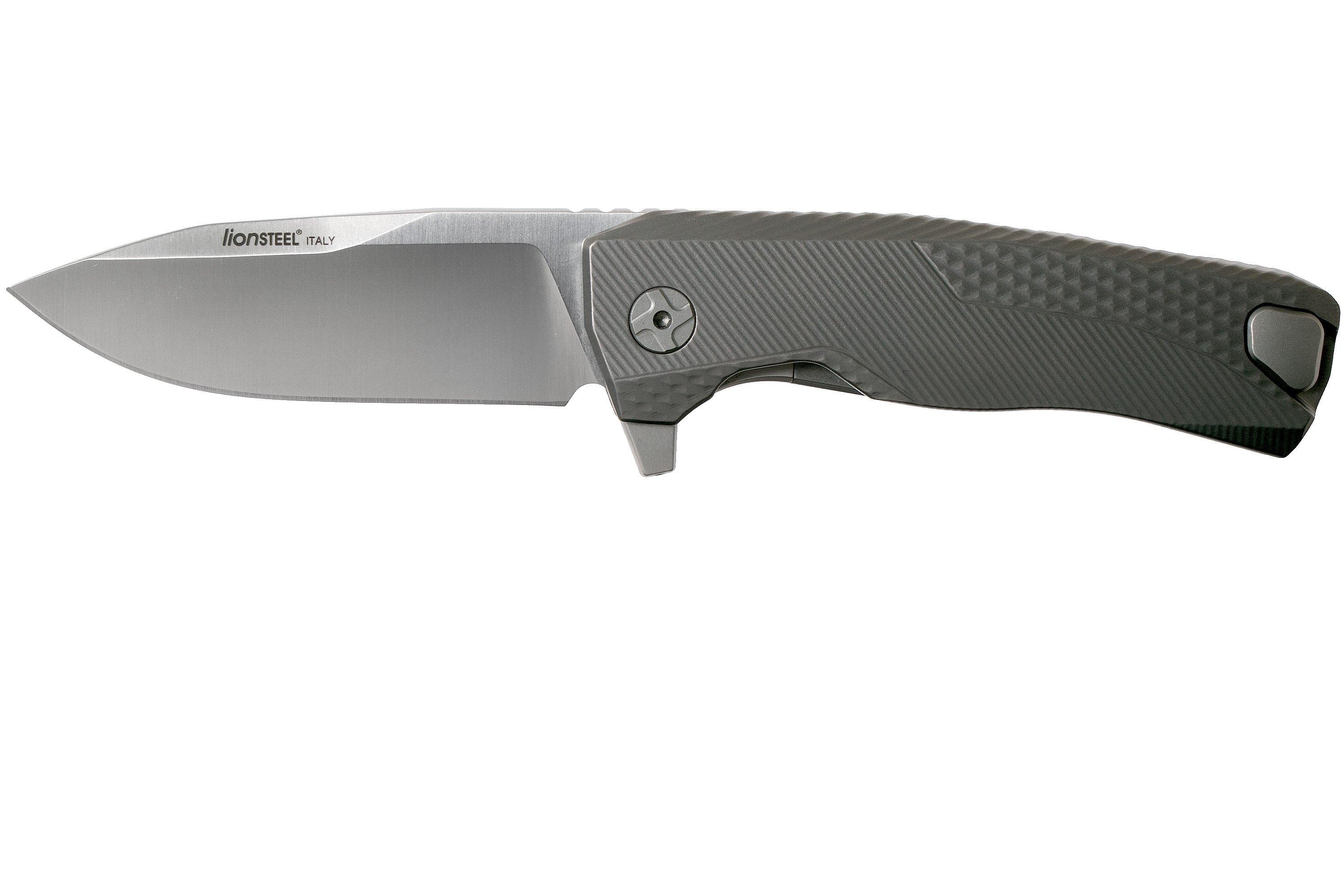 LionSteel ROK Grey Titanium ROK G pocket knife | Advantageously ...