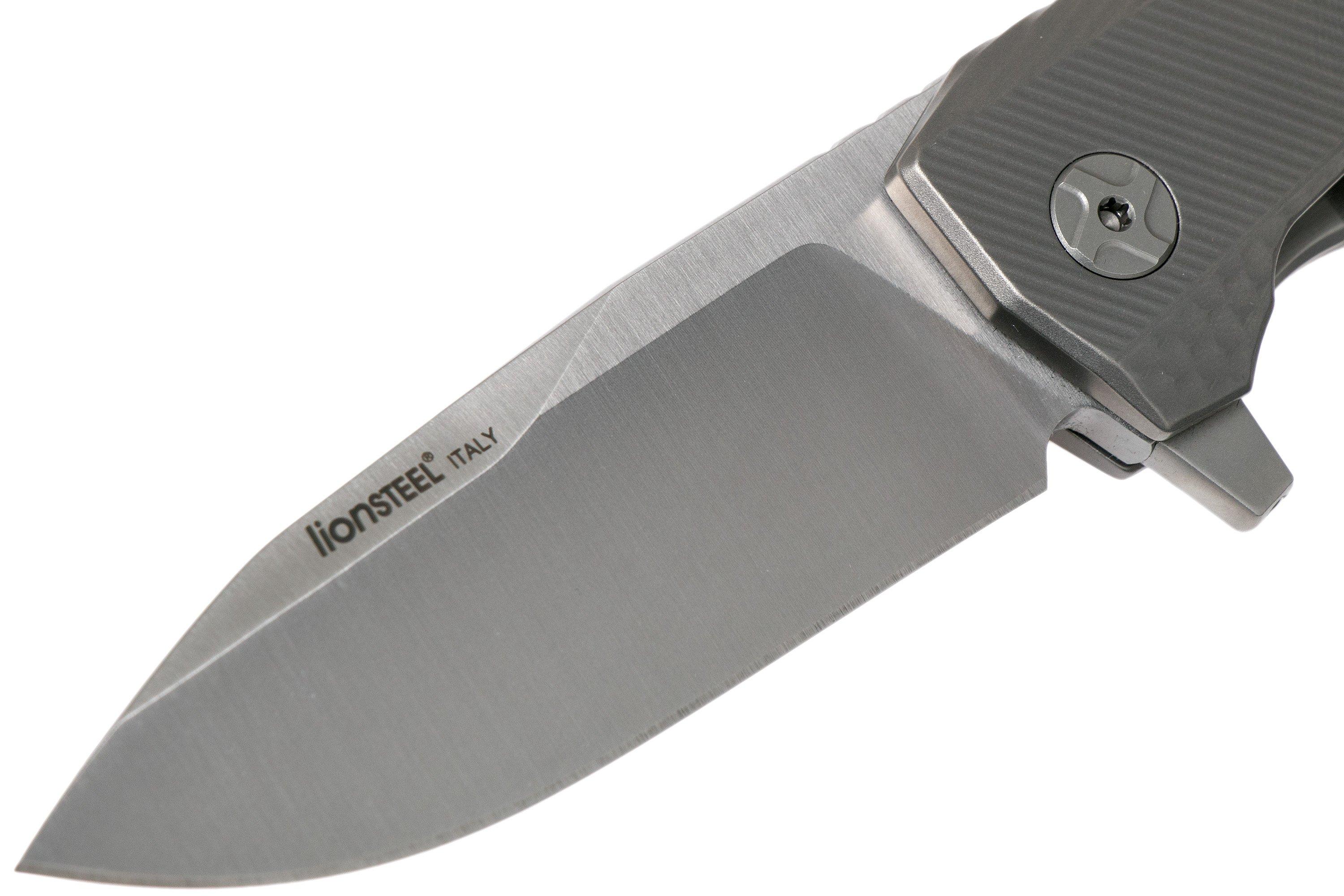 LionSteel ROK Grey Titanium ROK G pocket knife | Advantageously ...