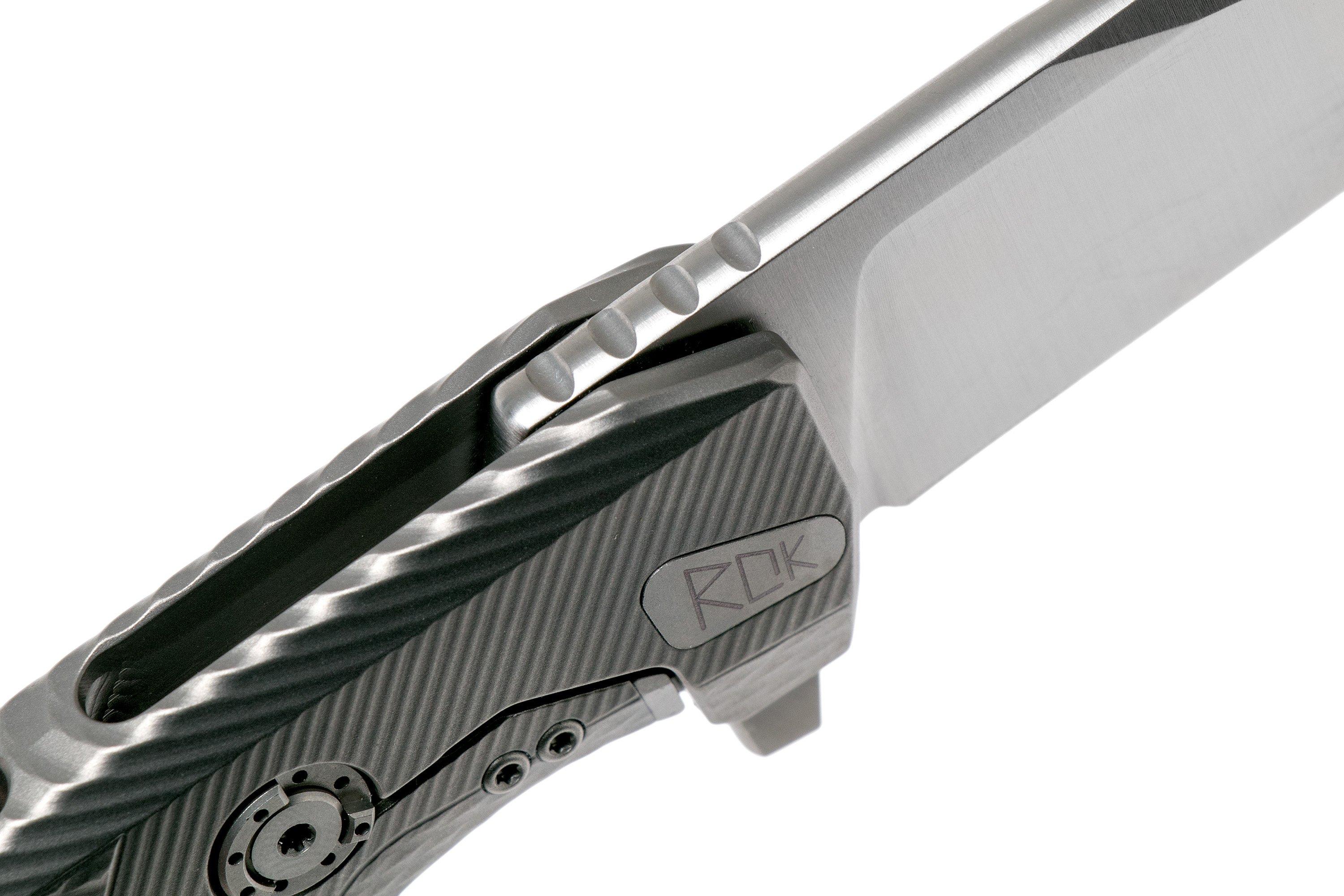 LionSteel ROK Grey Titanium ROK G pocket knife | Advantageously ...