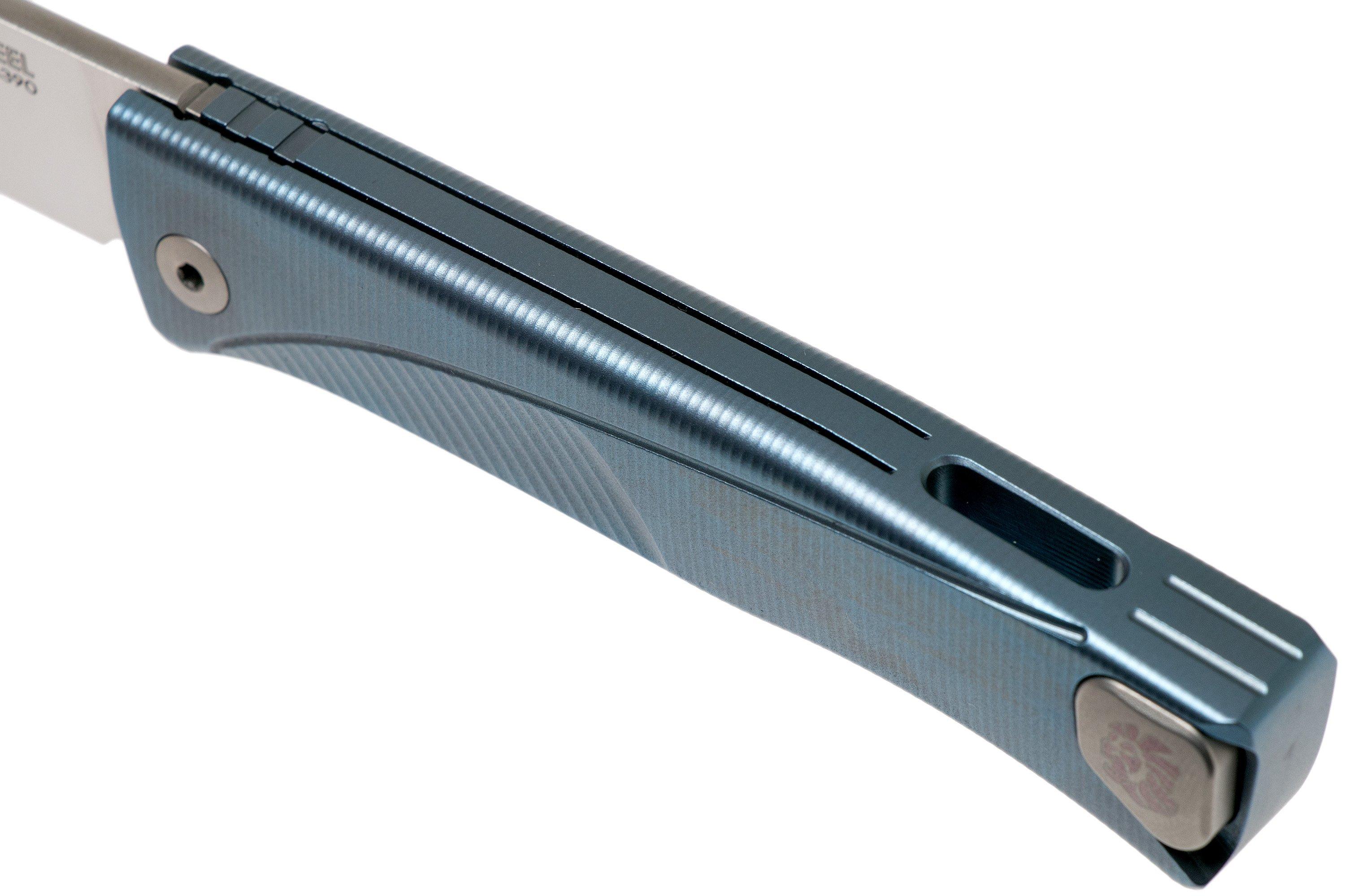LionSteel Thrill blue titanium integral slipjoint pocket knife ...