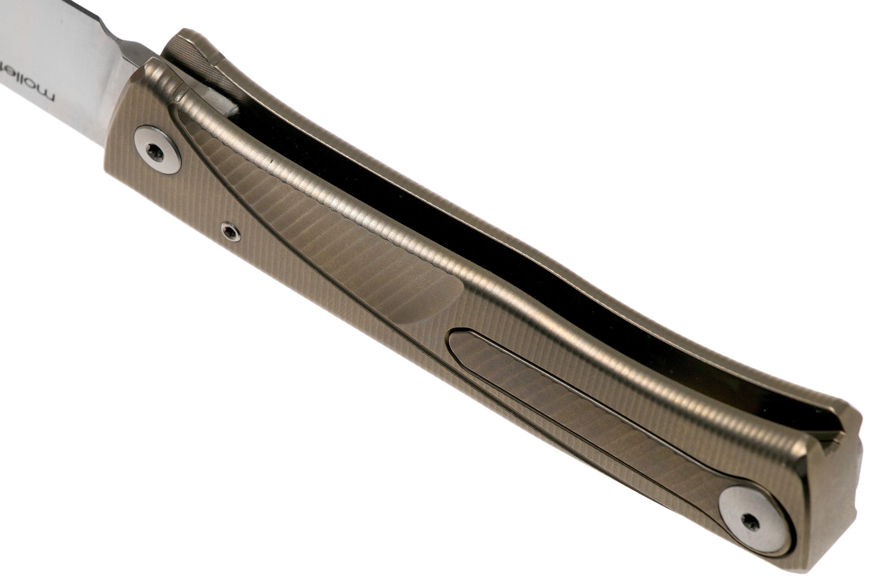 LionSteel Thrill bronze titanium integral slipjoint pocket knife ...