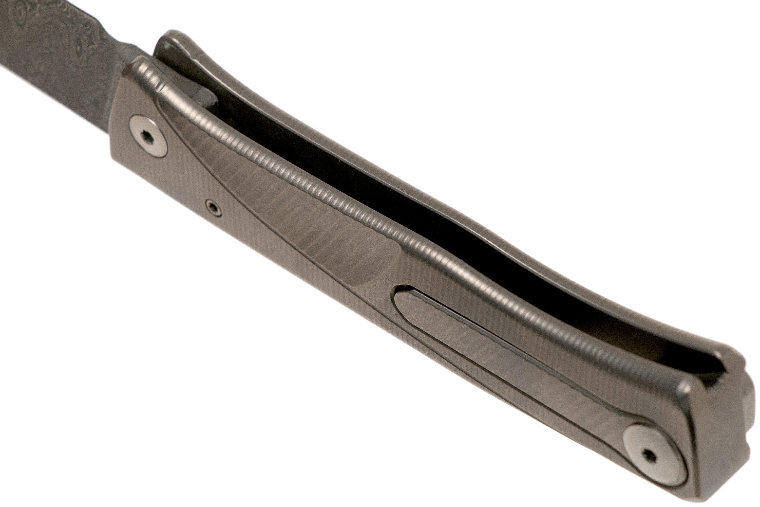 LionSteel Thrill TL-D-GY Damascus, Grau Titan Integral Slipjoint ...