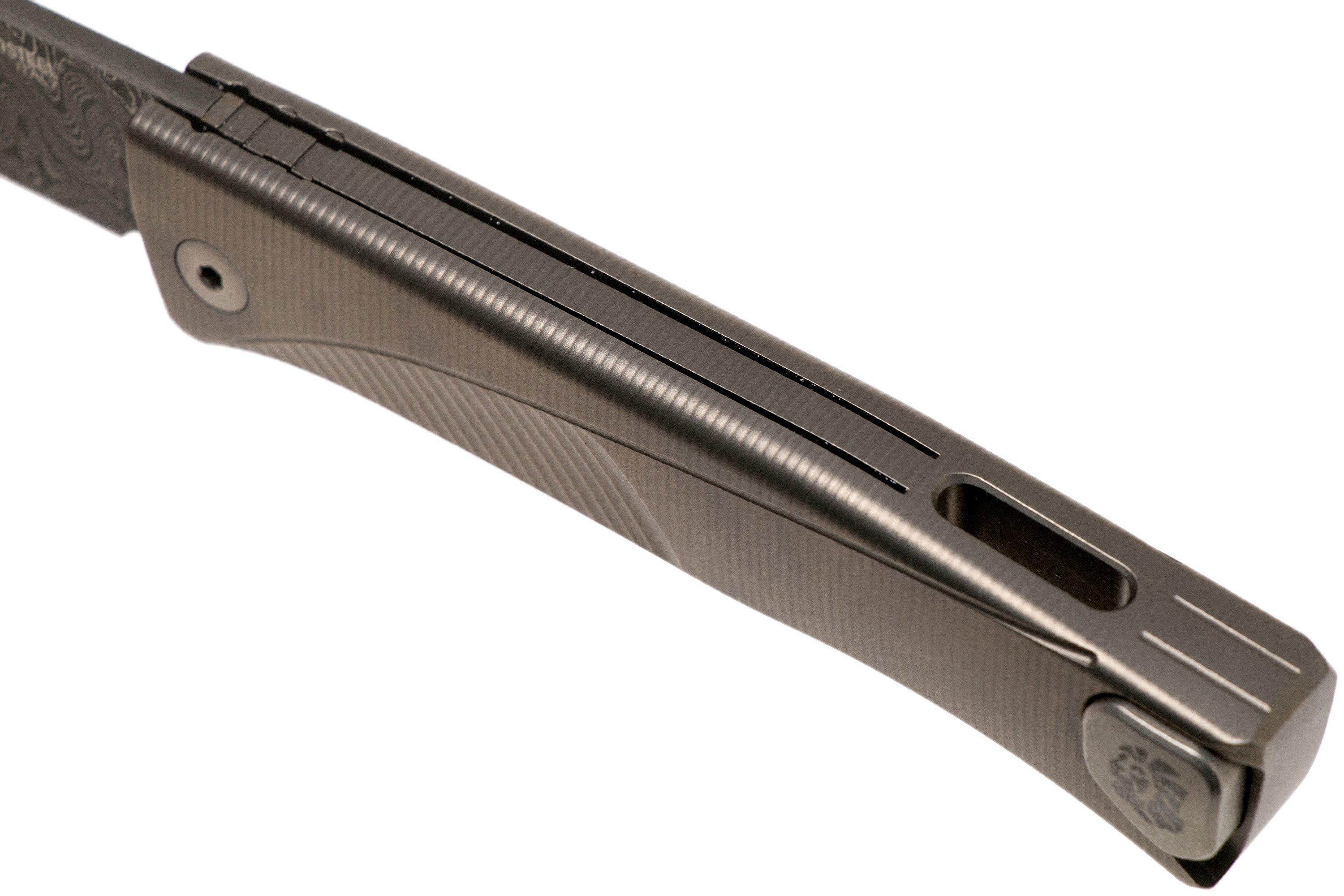 LionSteel Thrill TL-D-GY Damascus, Grau Titan Integral Slipjoint ...