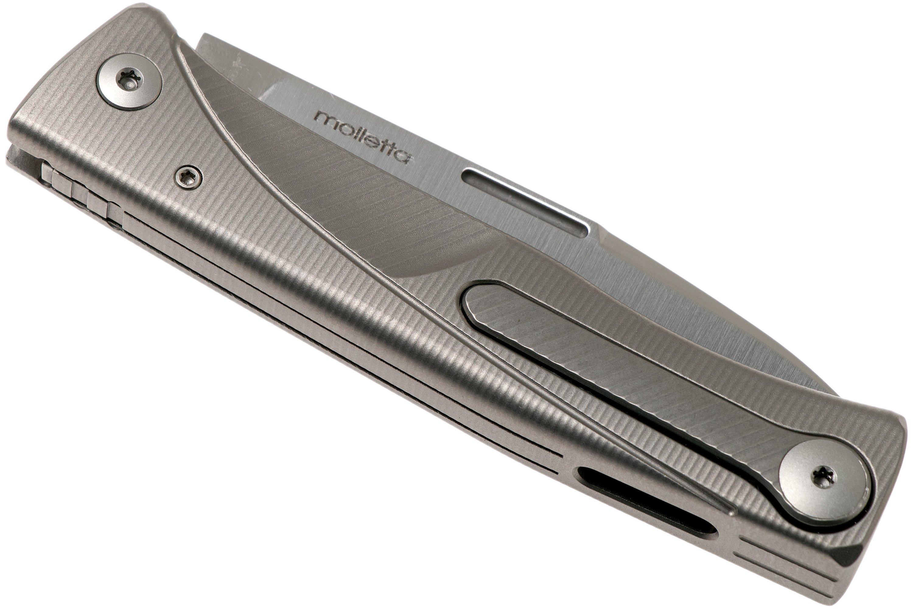 LionSteel Thrill grey titanium integral slipjoint pocket knife ...