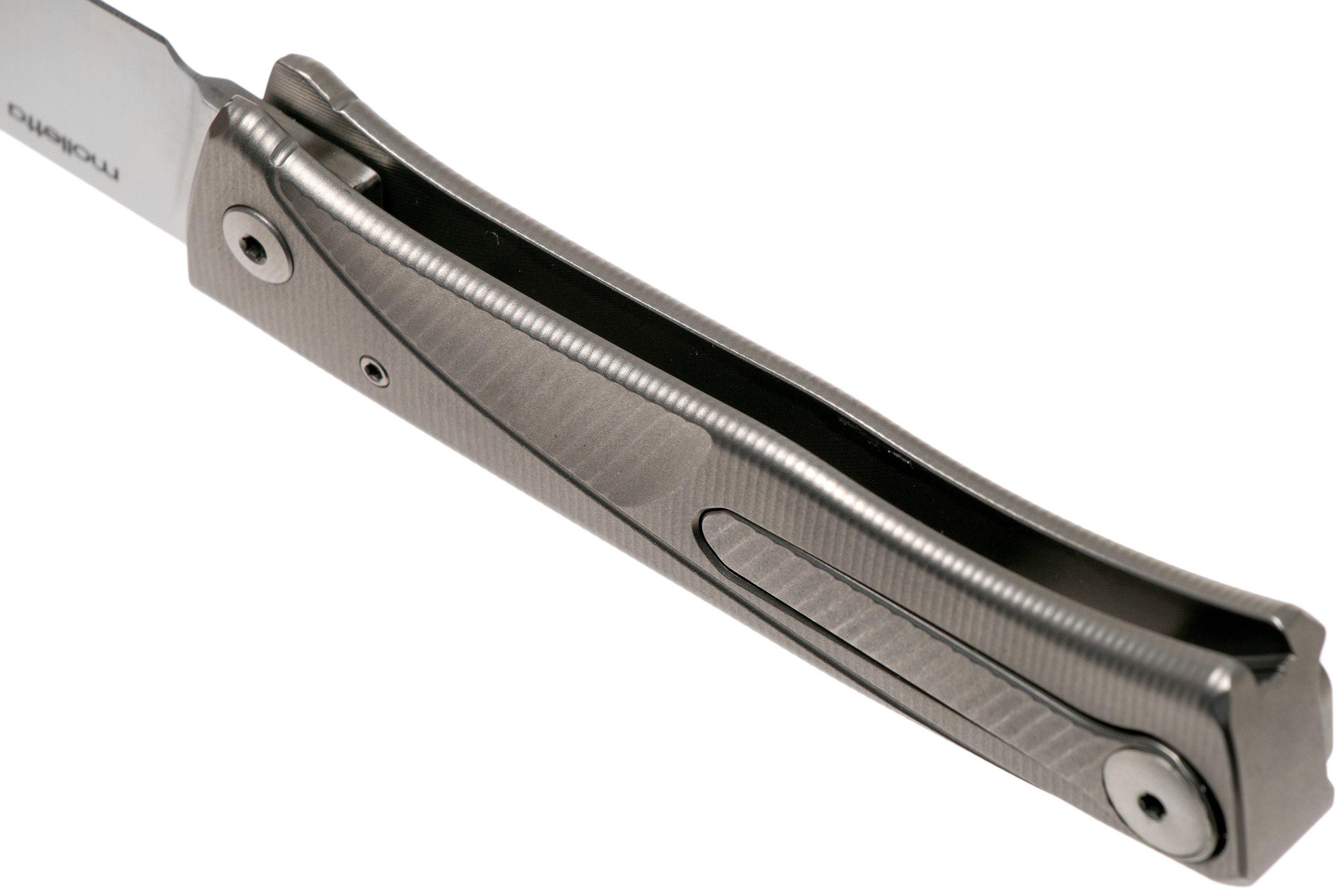 LionSteel Thrill grey titanium integral slipjoint pocket knife ...