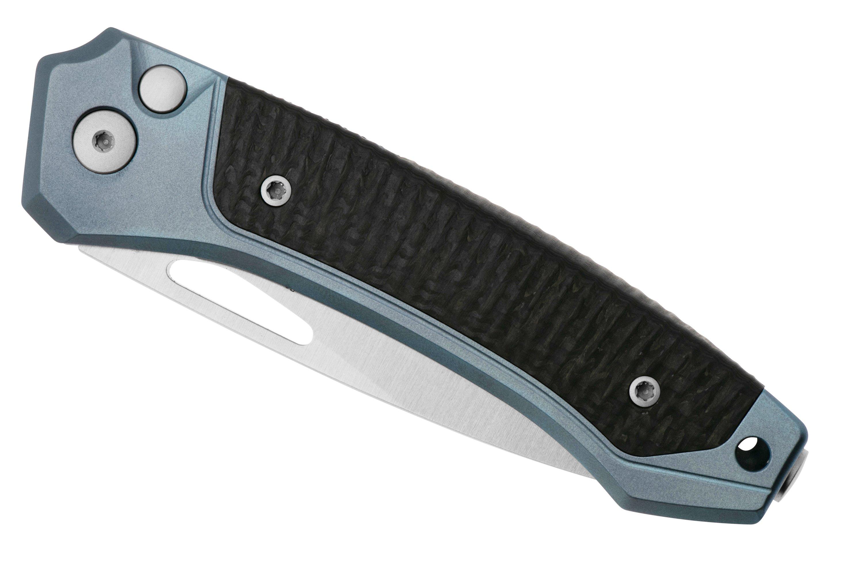 LionSteel Twain TW-BL-CF Blue Titanium, Carbon Fiber, pocket knife ...