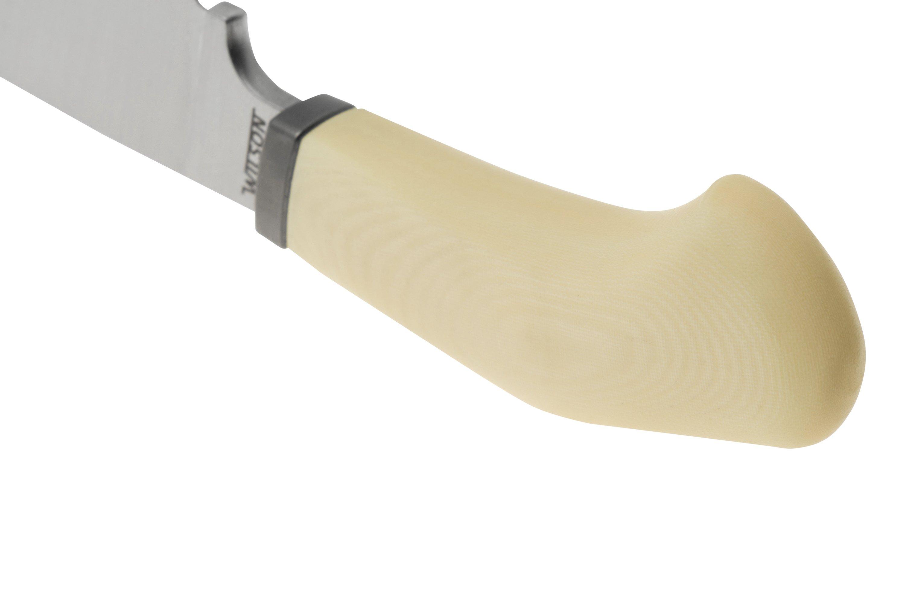 LionSteel Willy WL1-MW, M390 Droppoint White Micarta, vaststaand mes ...