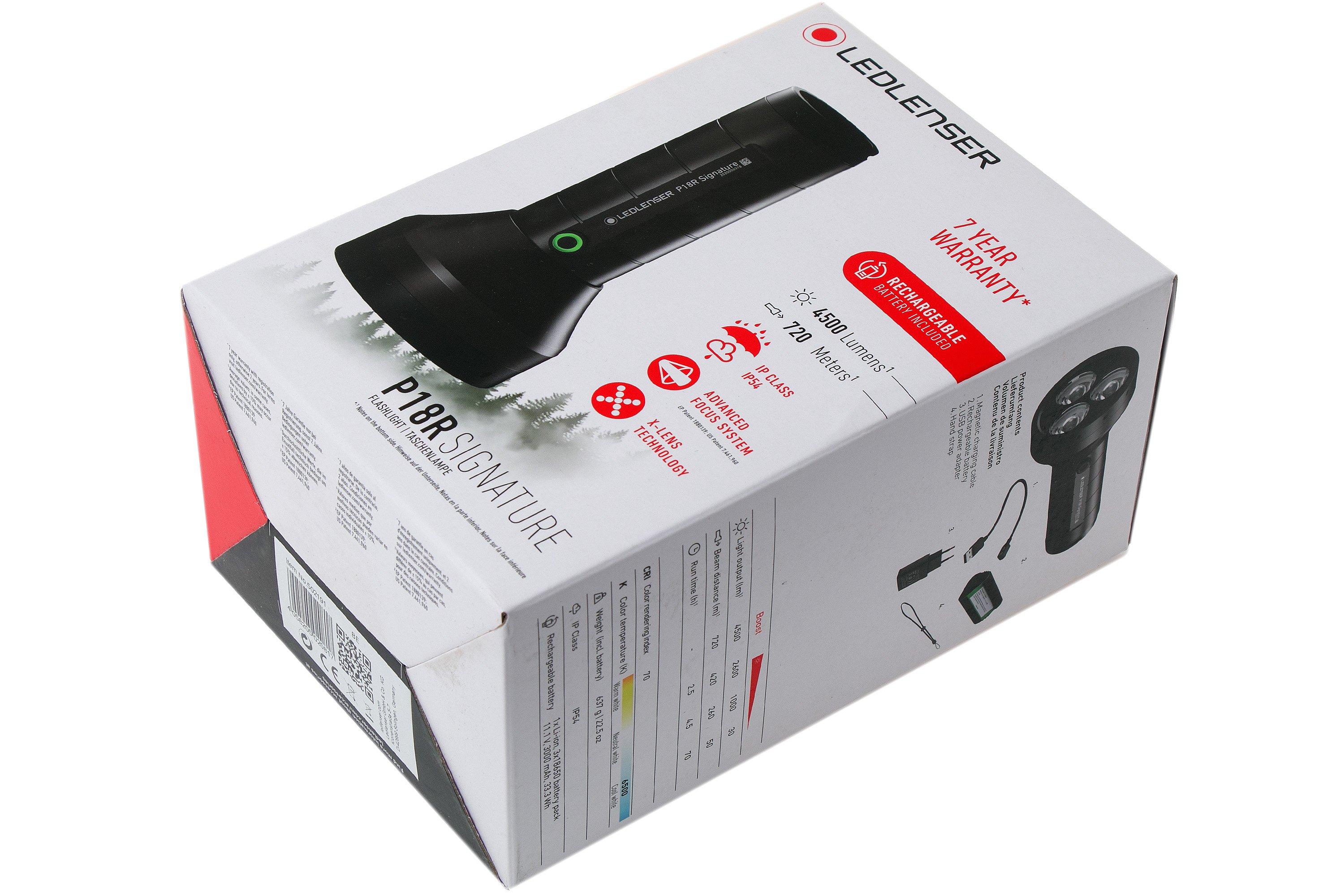 Ledlenser P18R Signature rechargeable flashlight | Advantageously ...