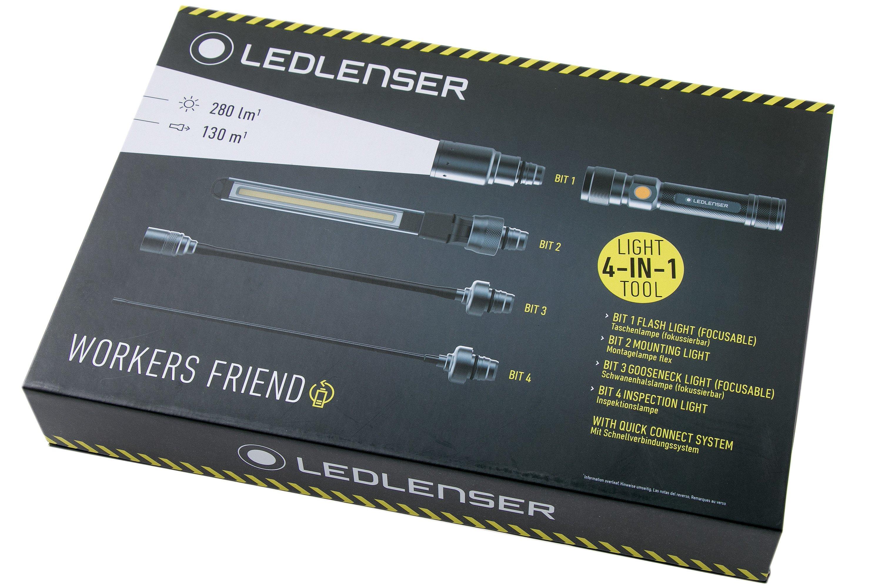 Ledlenser Worker's Friend rechargeable work light with 4 attachments ...
