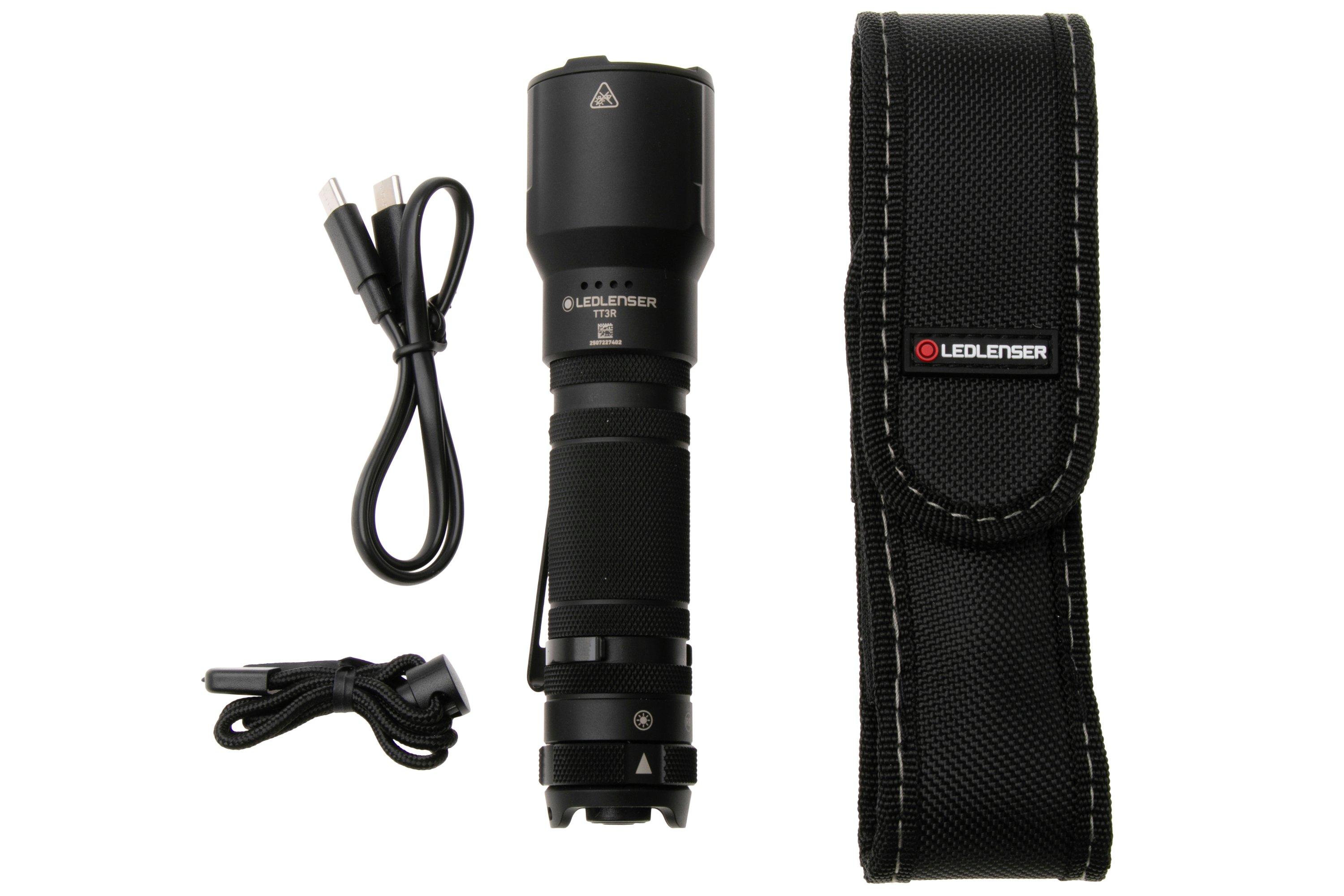 Ledlenser TT3R 503187 rechargeable tactical flashlight, 1900 lumen ...