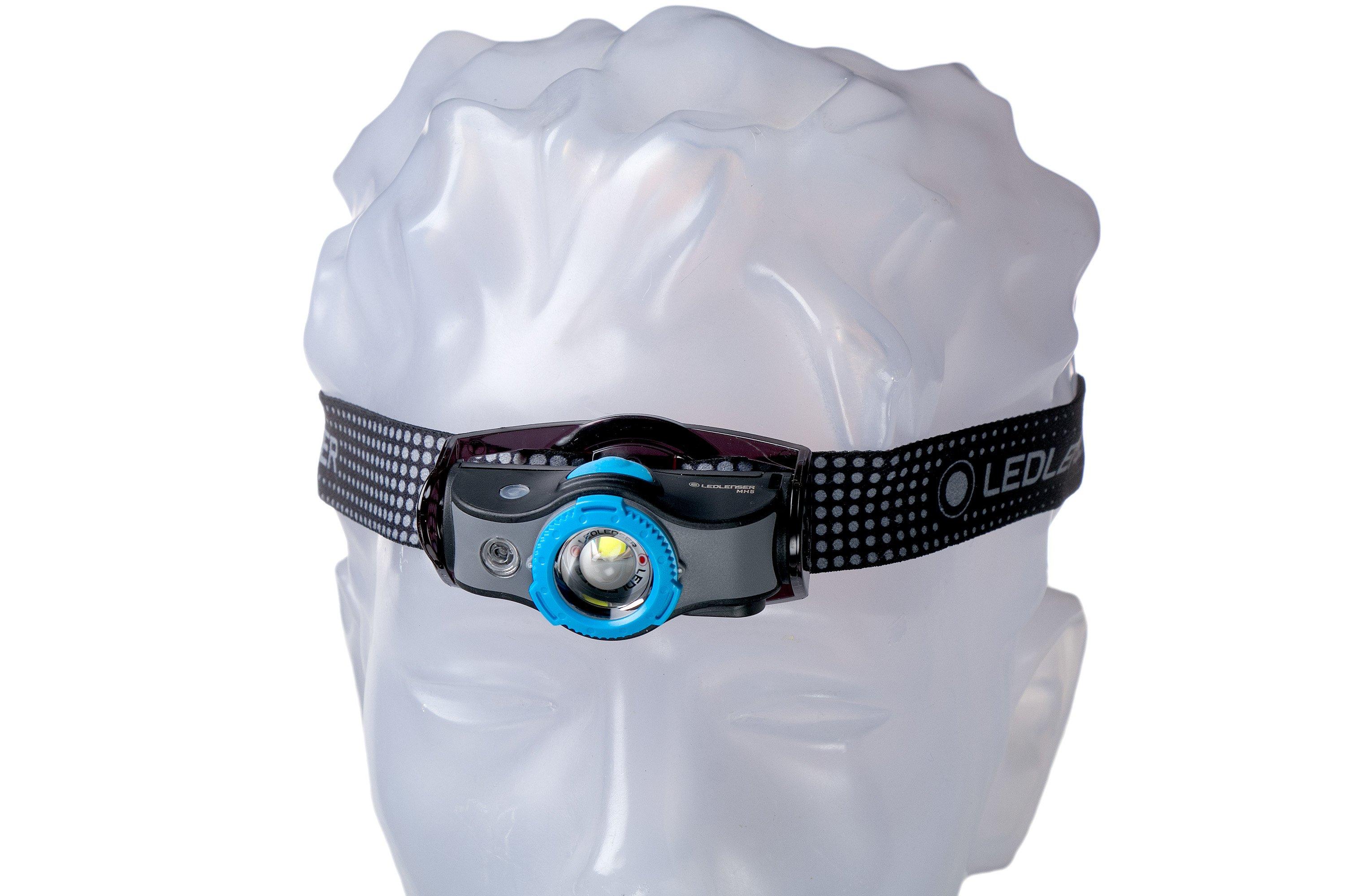 Ledlenser MH5 rechargeable head torch, black and blue | Advantageously ...