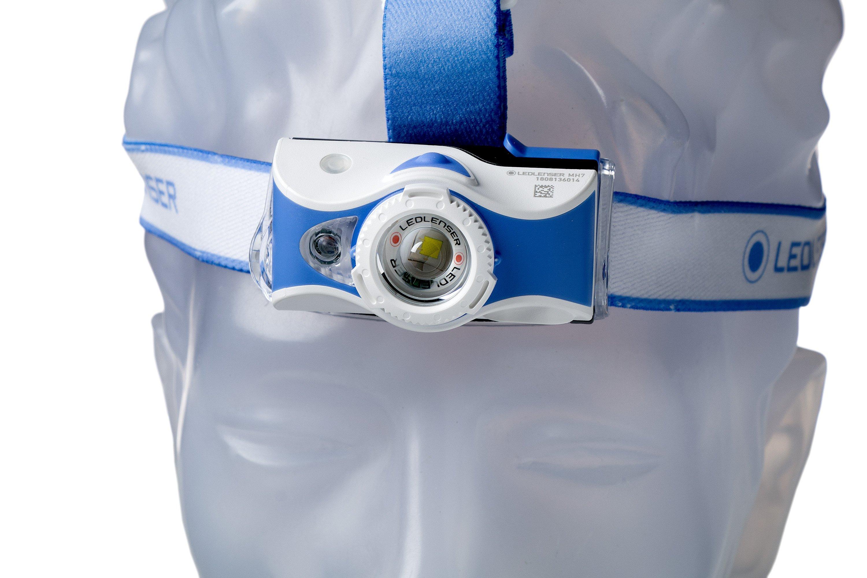 LedLenser MH7 rechargeable head torch, blue | Advantageously shopping ...