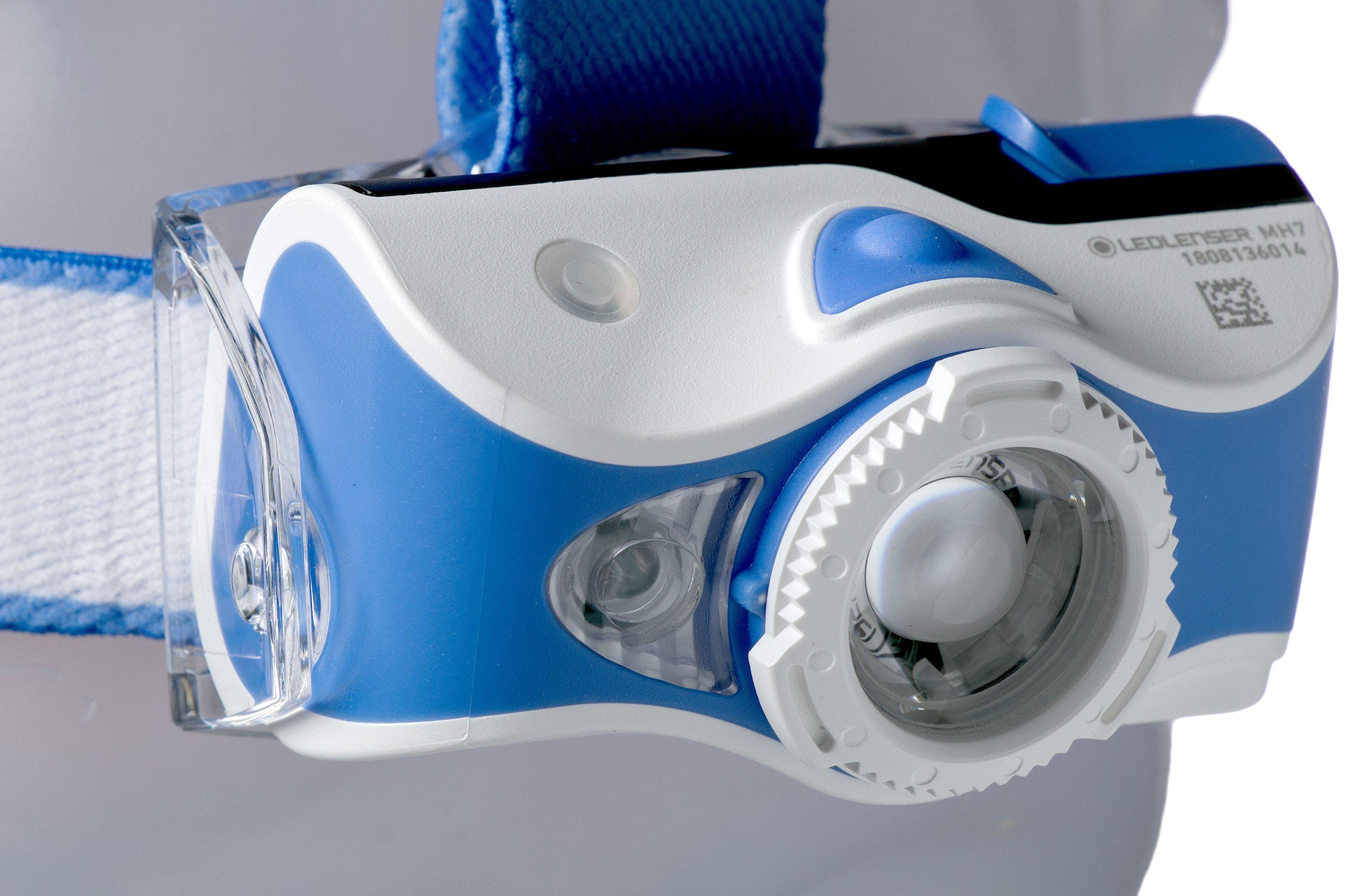 LedLenser MH7 rechargeable head torch, blue | Advantageously shopping ...