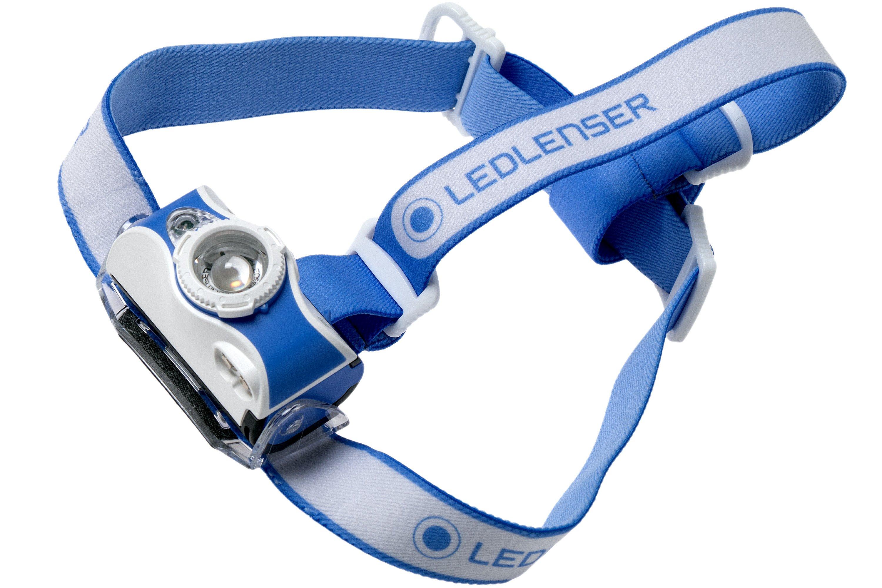 LedLenser MH7 rechargeable head torch, blue | Advantageously shopping ...