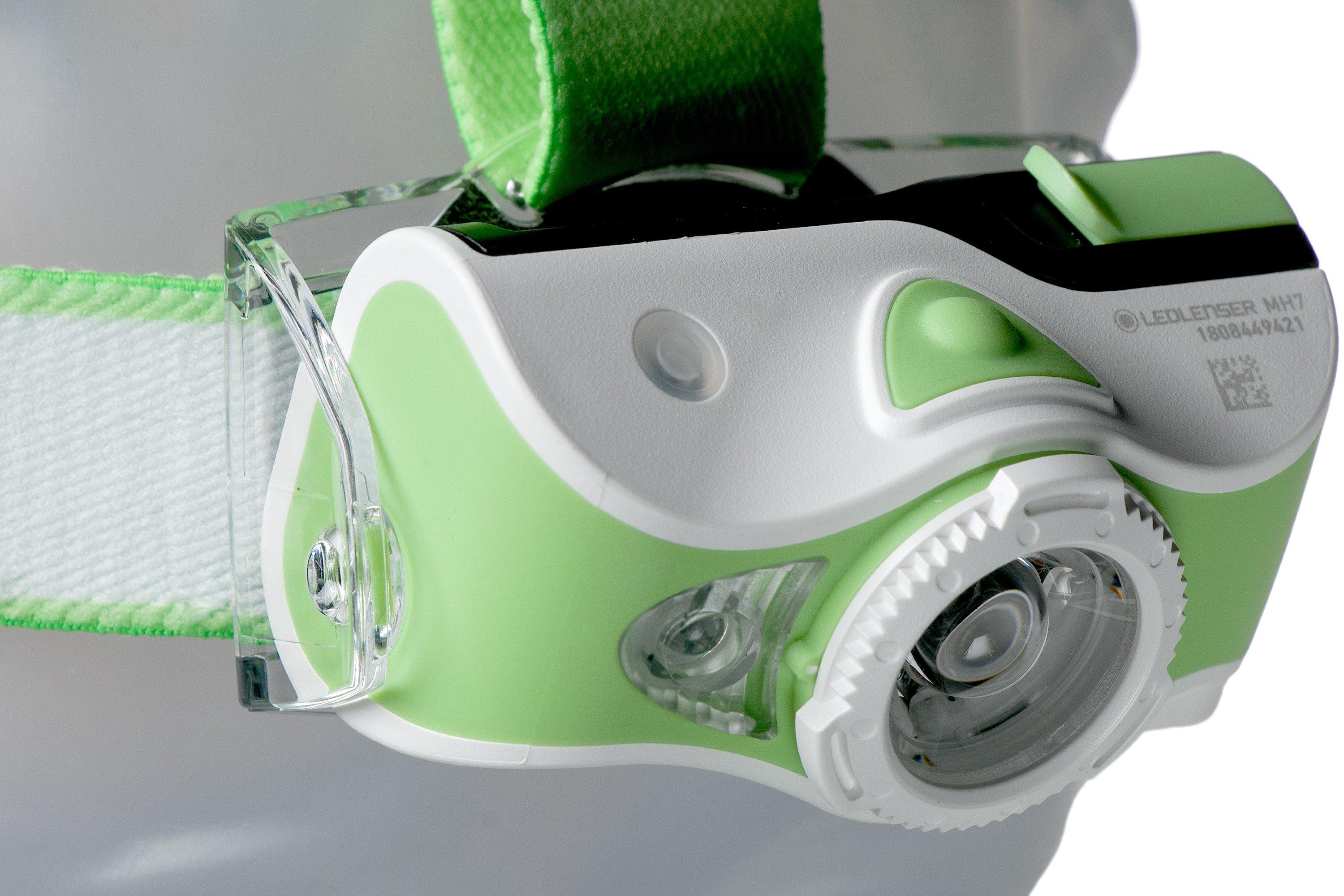 Ledlenser MH7 rechargeable head torch, green | Advantageously shopping ...