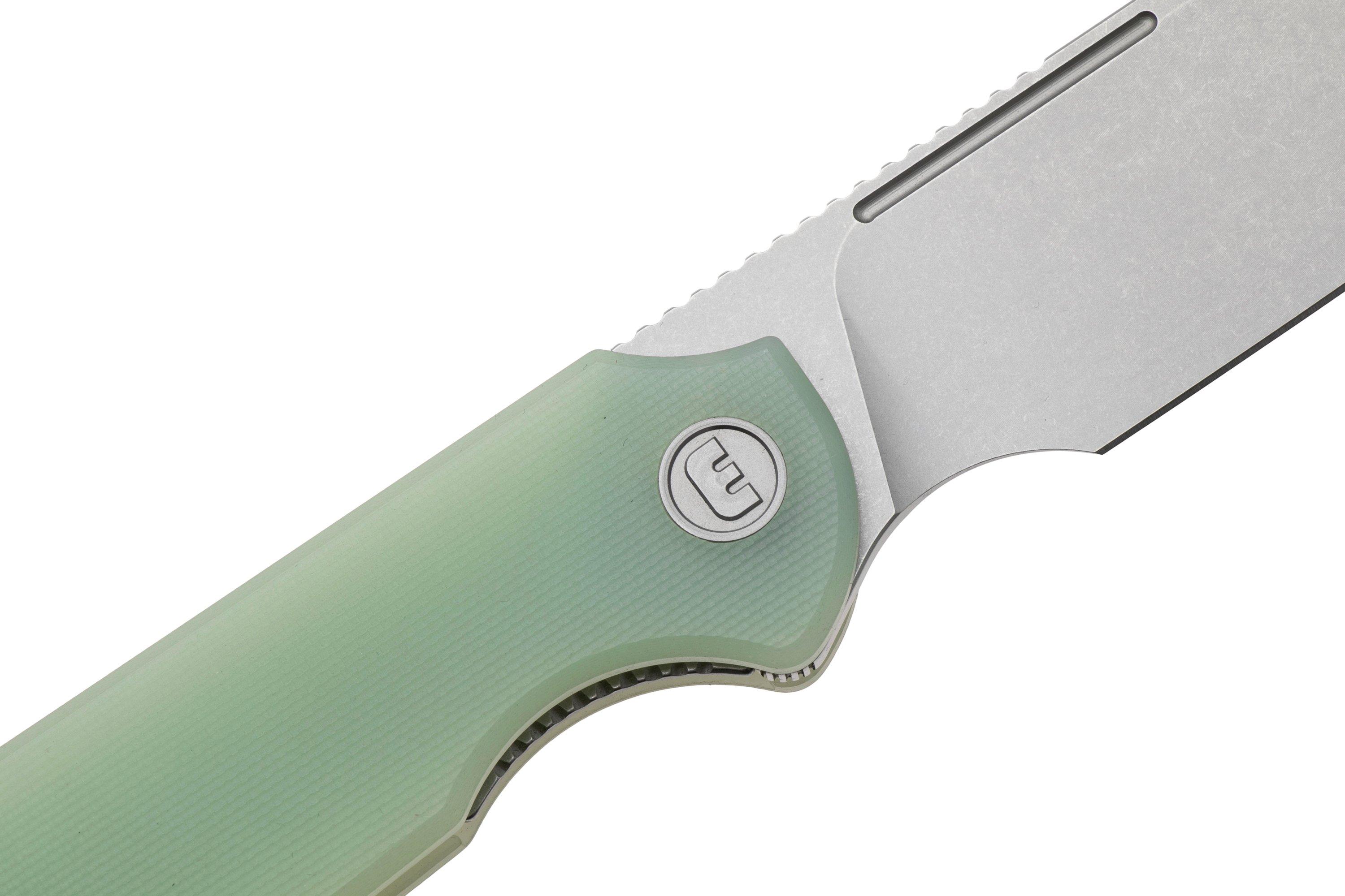 Eutektik Binary BIN-JSW-L Stonewashed 14C28N, Jade G10, left-handed ...