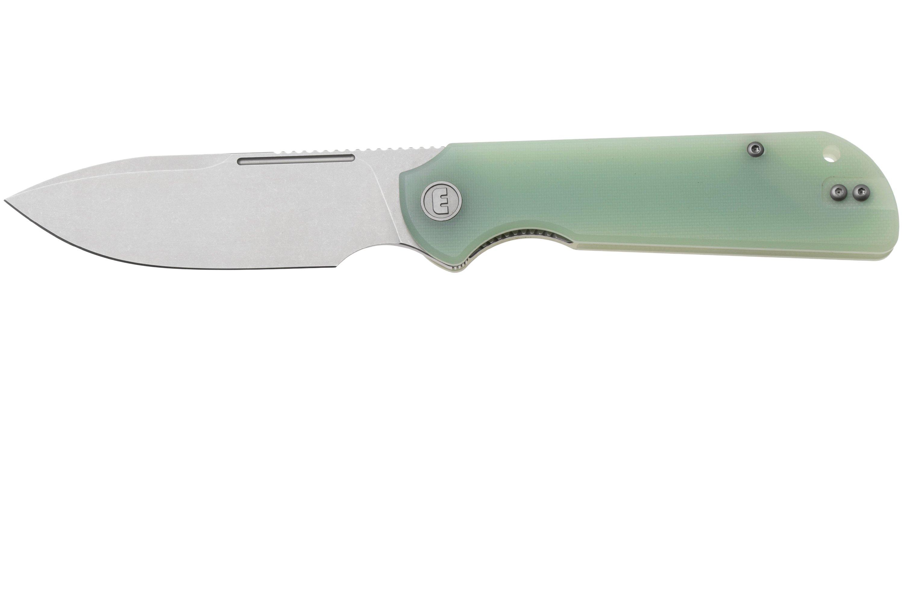 Eutektik Binary BIN-JSW-R Stonewashed 14C28N, Jade G10, pocket knife ...