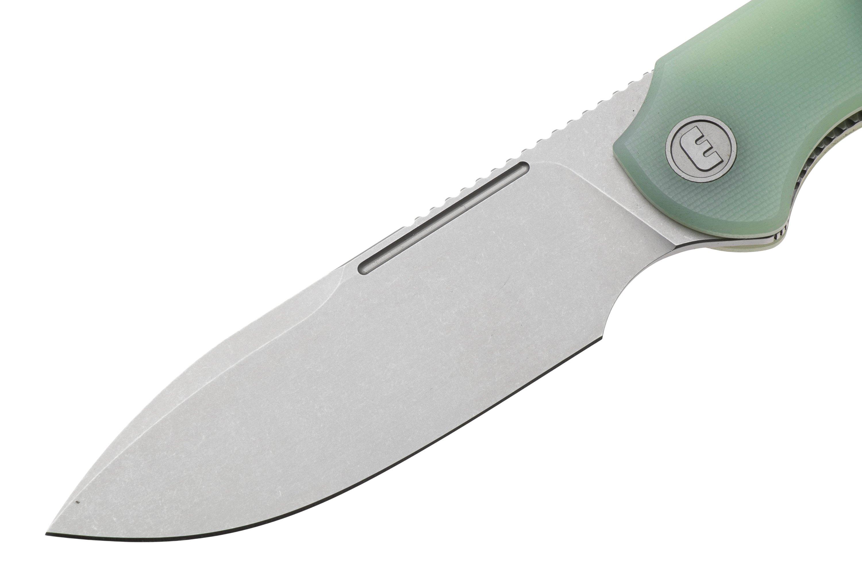Eutektik Binary BIN-JSW-R Stonewashed 14C28N, Jade G10, pocket knife ...