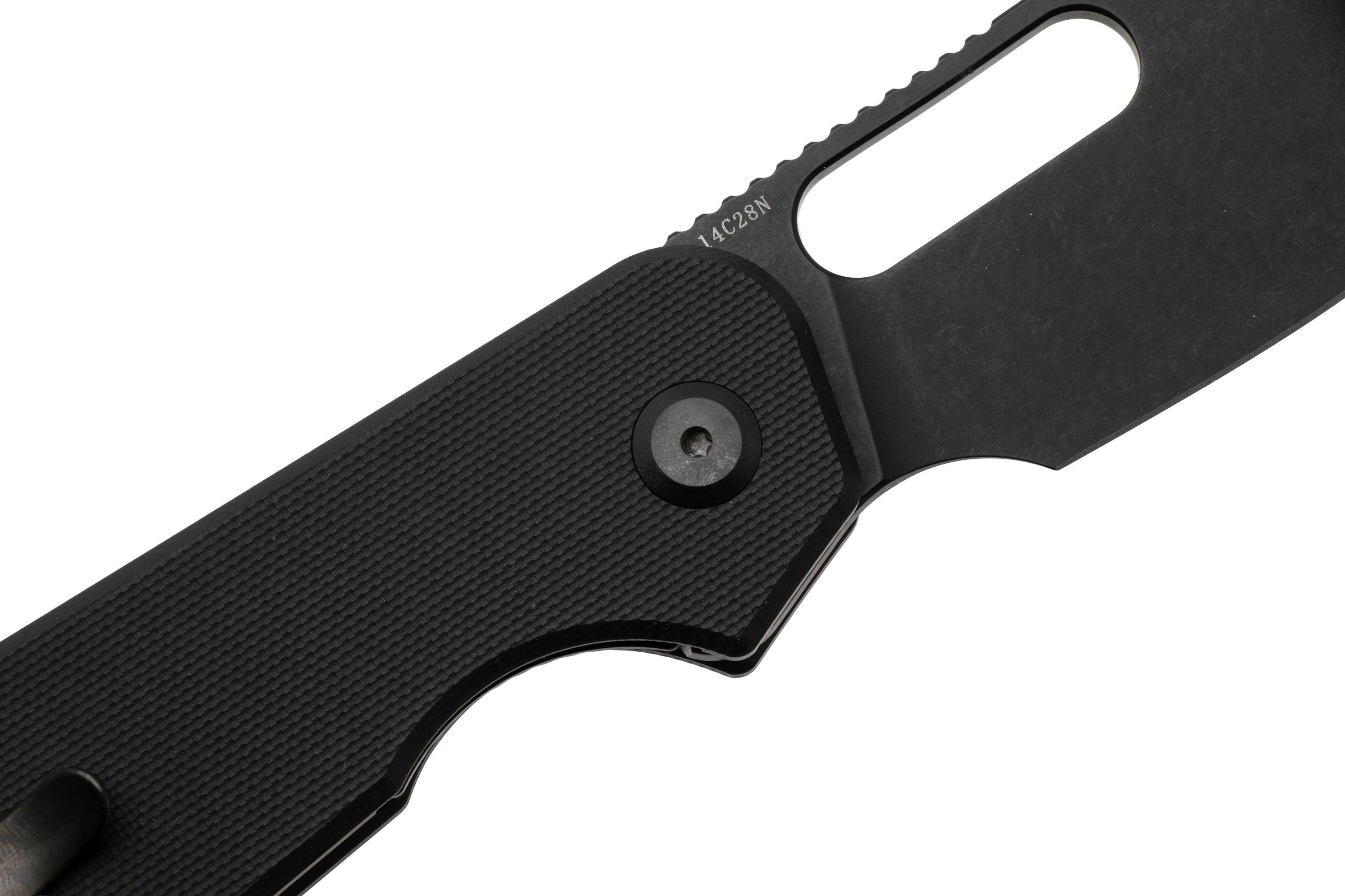 Eutektik EFD EFD-BBW-R Blackwashed 14C28N, Black G10, zakmes ...