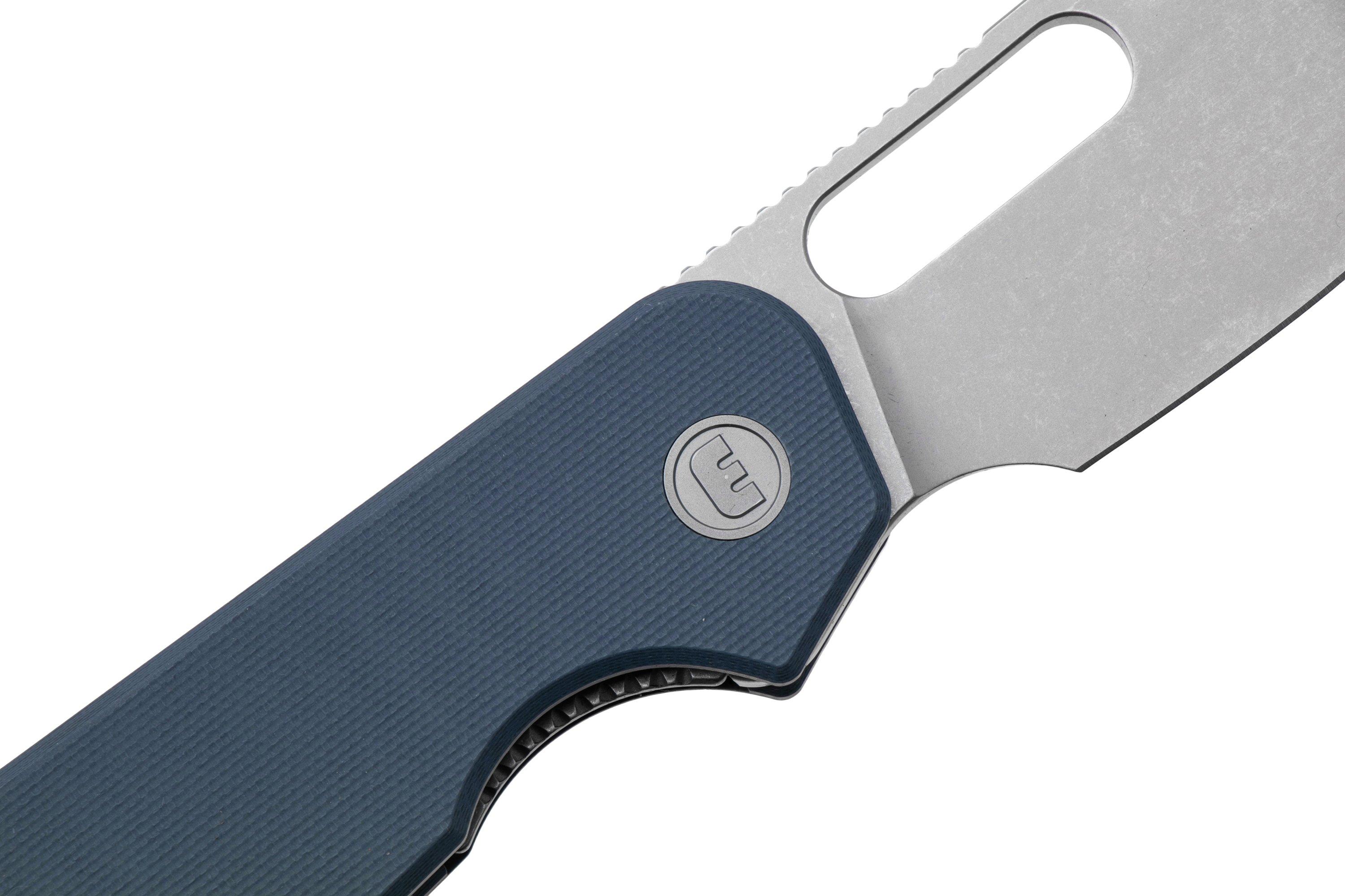 Eutektik EFD EFD-DSW-L Stonewashed 14C28N, Blue G10, linkshandig zakmes ...