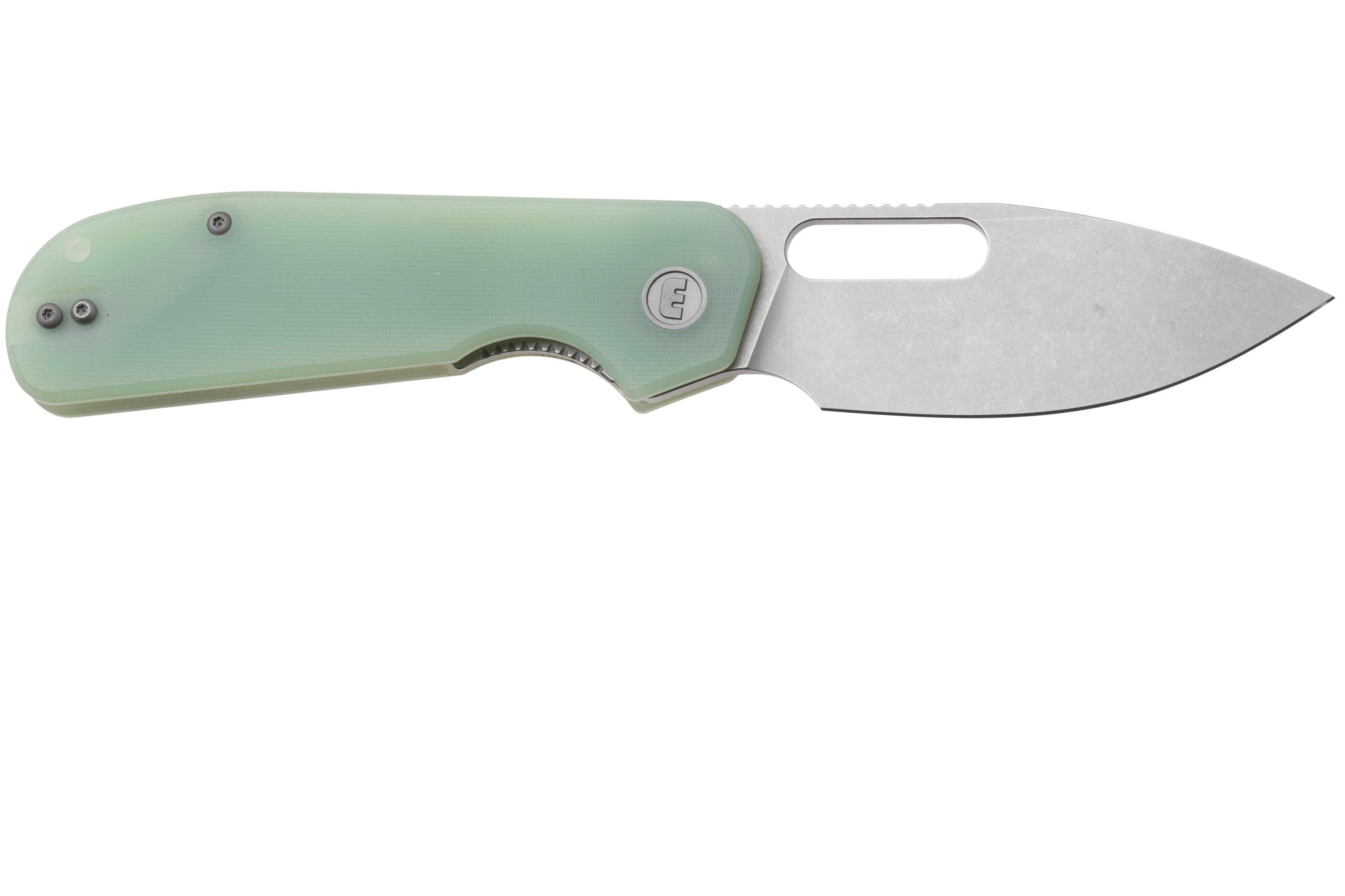 Eutektik EFD EFD-JSW-L Stonewashed 14C28N, Jade G10, left-handed pocket ...