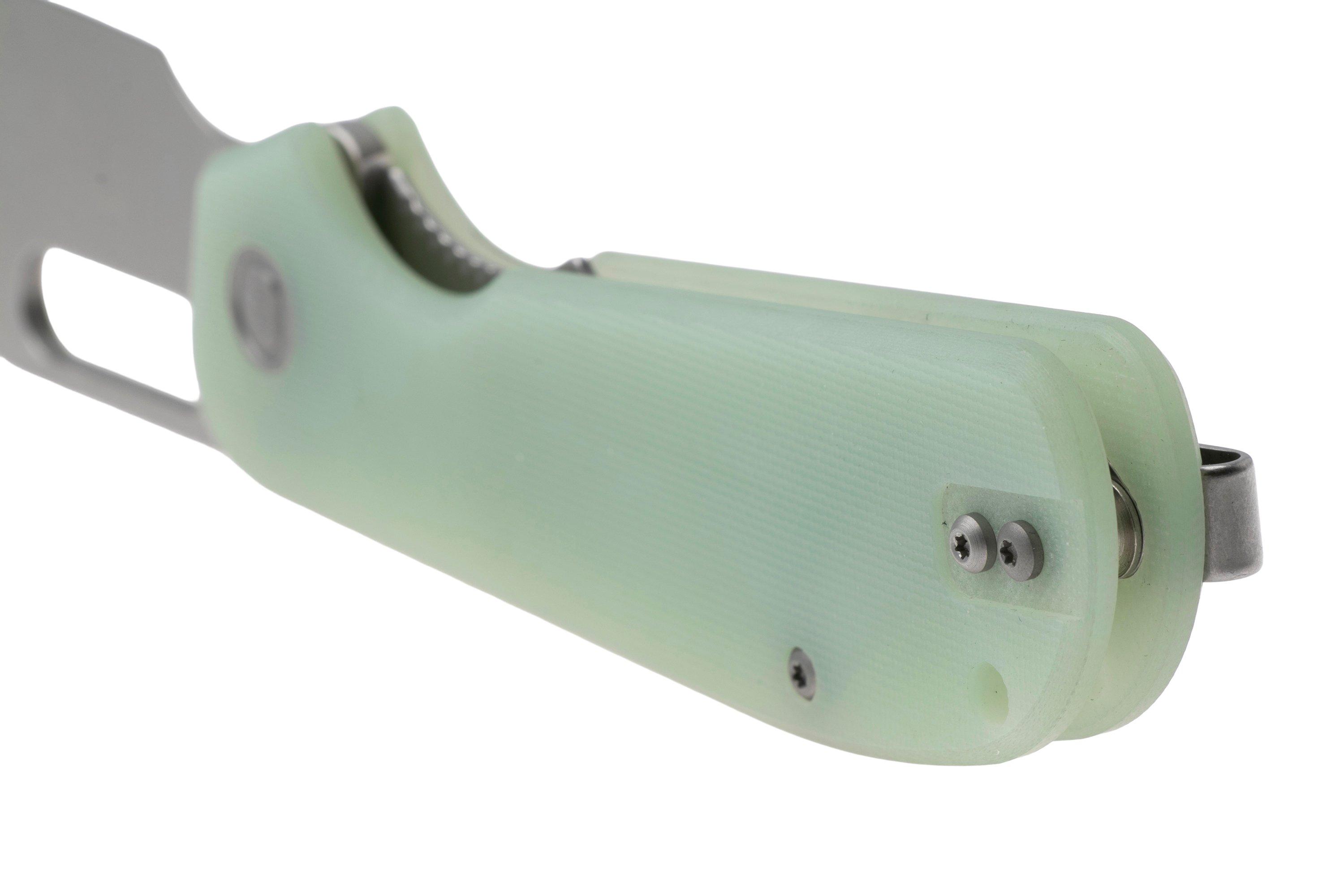 Eutektik EFD EFD-JSW-L Stonewashed 14C28N, Jade G10, left-handed pocket ...